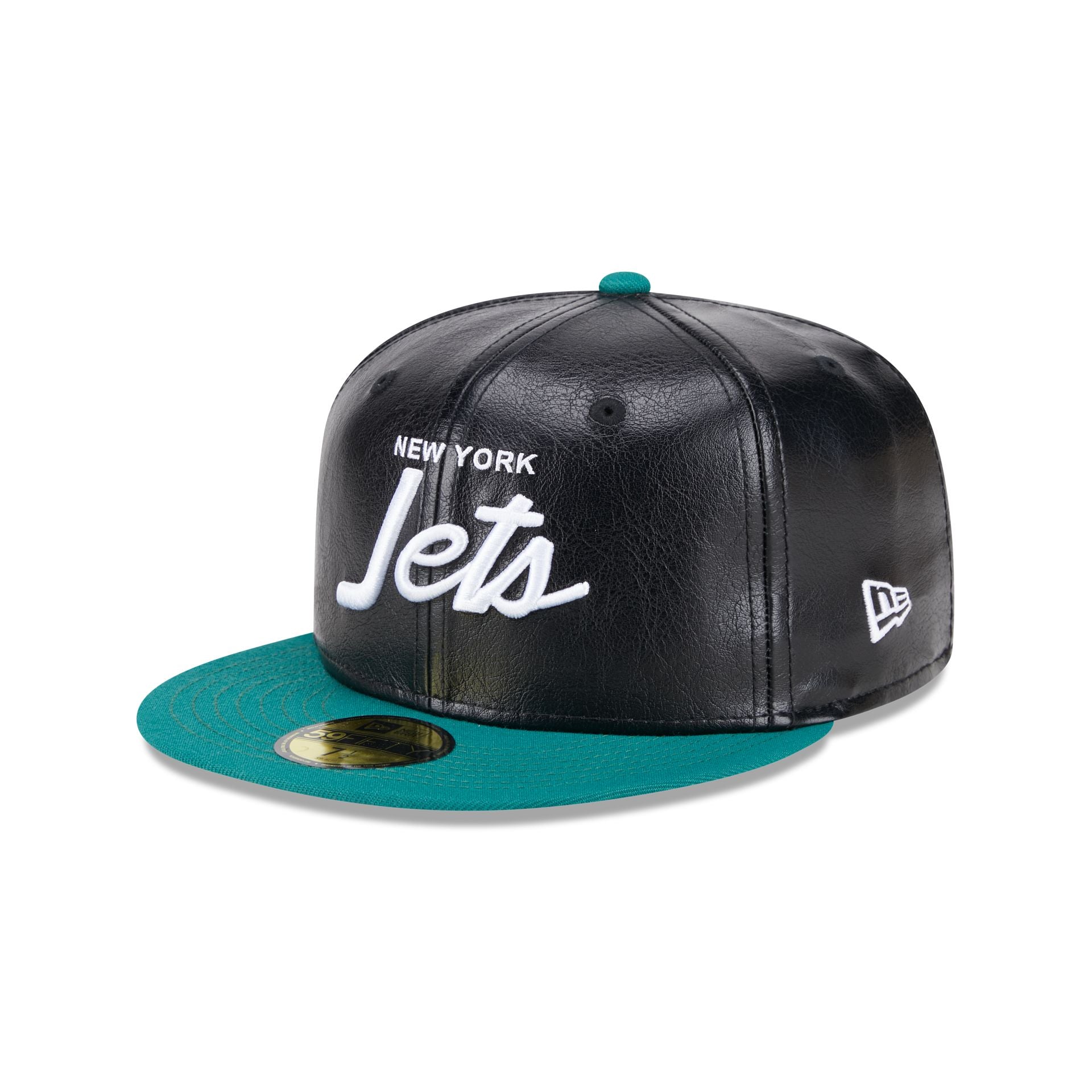 New York Jets Faux Leather Crown 59FIFTY Fitted Hat – New Era Cap