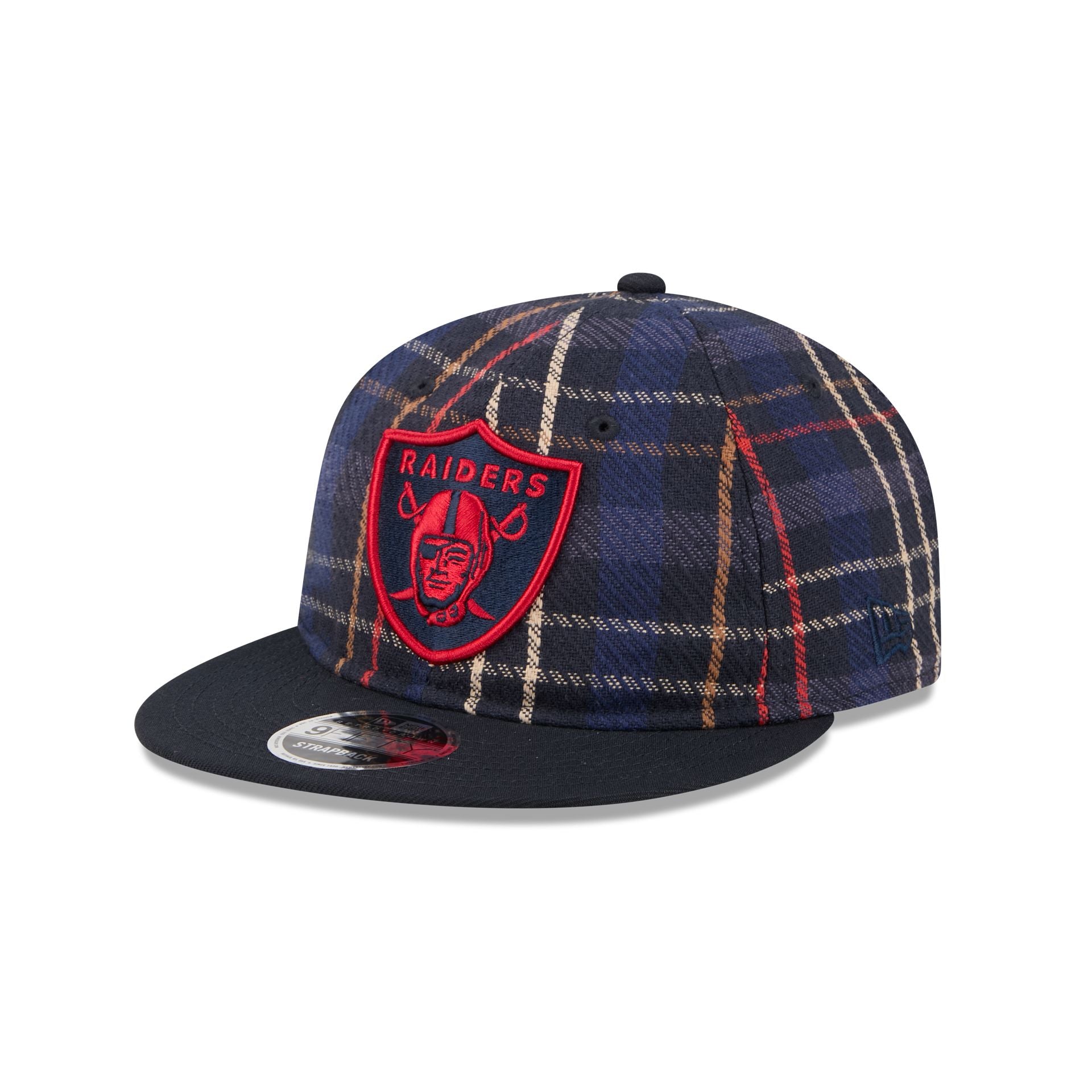 Las Vegas Raiders Grunge Plaid Retro Crown 9FIFTY Adjustable Hat – New ...