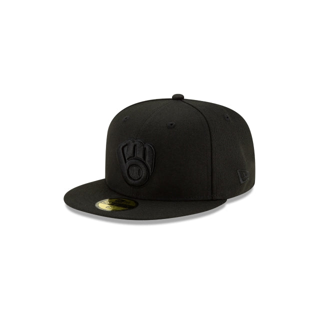 Milwaukee Brewers Black on Black 59FIFTY Fitted Hat – New Era Cap
