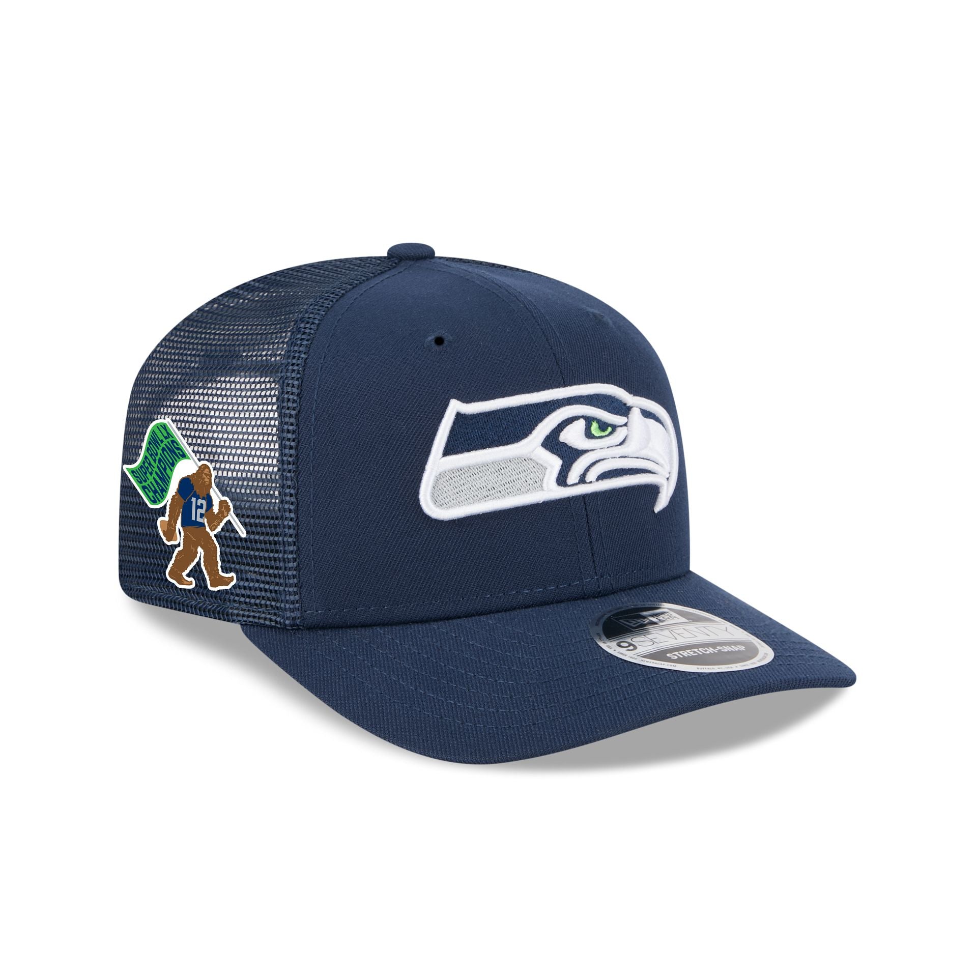 Seattle Seahawks Super Bowl LX Champions Sasquatch Sidepatch 9SEVENTY ...