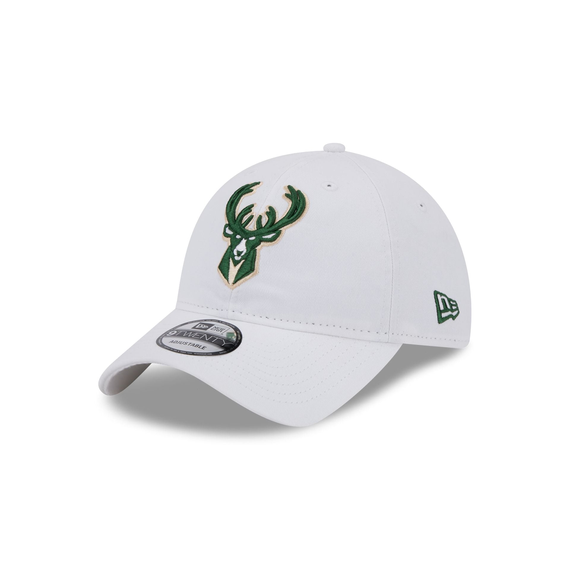 Milwaukee Bucks White 9TWENTY Adjustable Hat – New Era Cap
