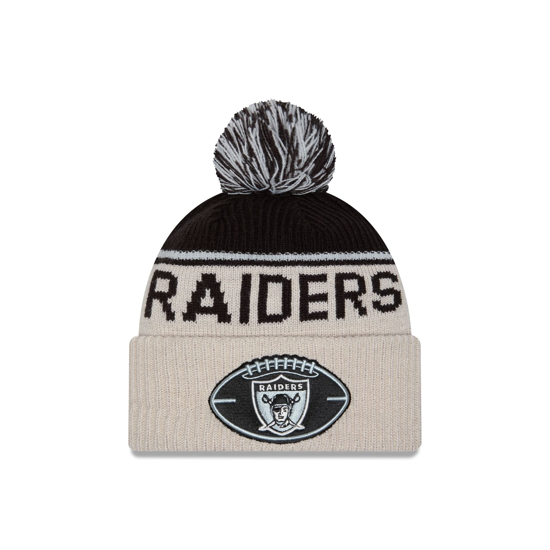 Las Vegas Raiders 2024 Cold Weather Historic Pom Knit Hat – New Era Cap