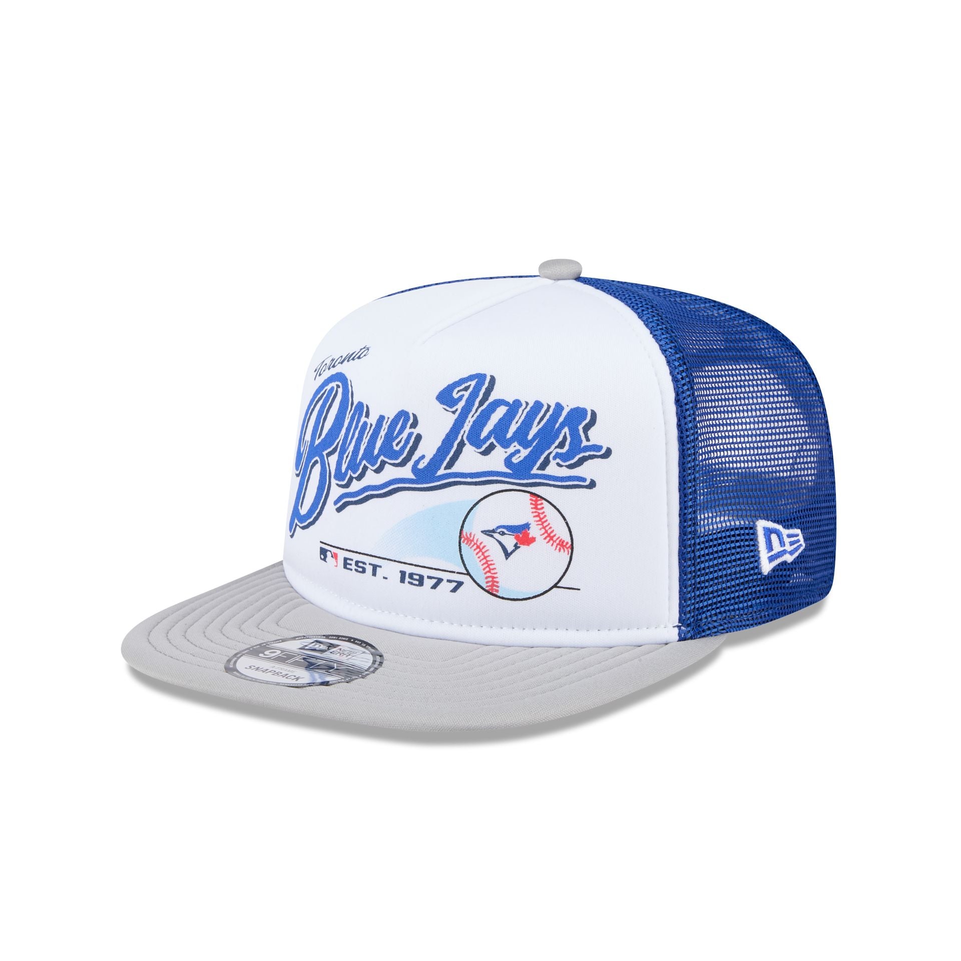 Toronto Blue Jays Retro Script 9FIFTY A-Frame Trucker Hat – New Era Cap