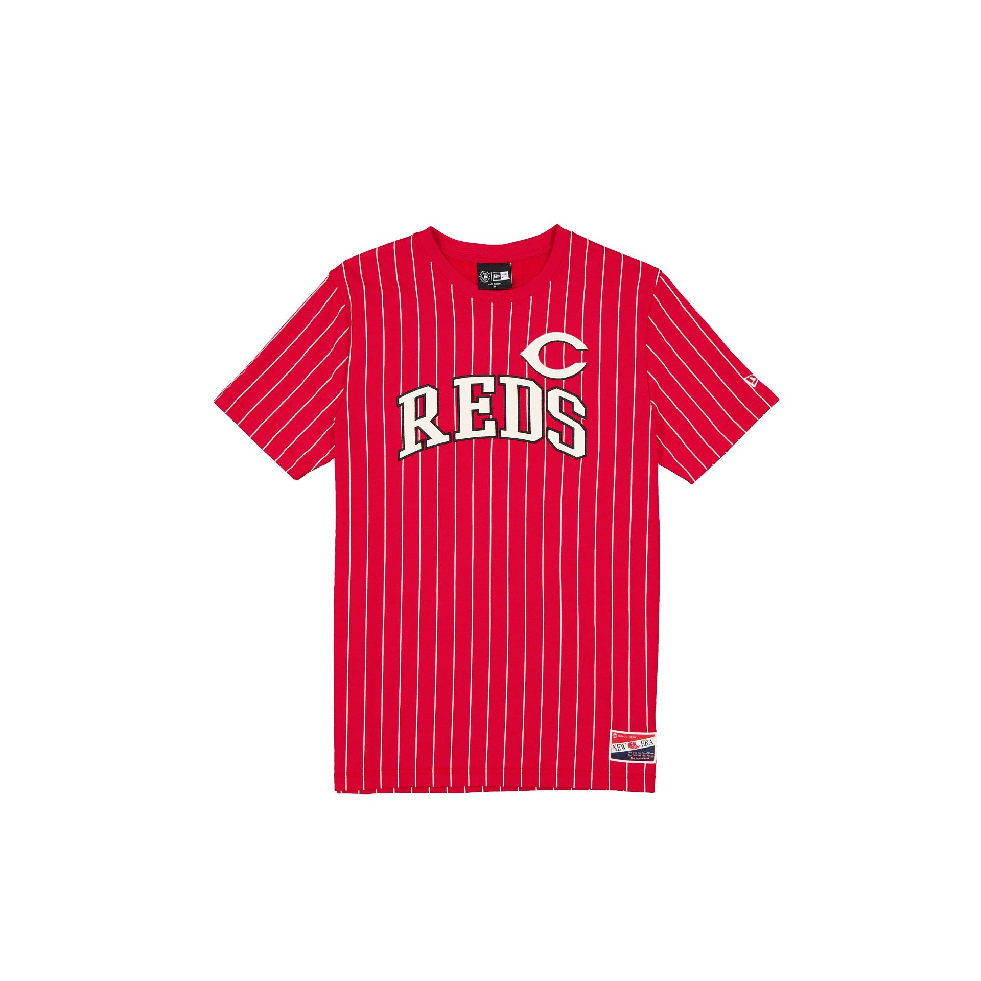 Cincinnati Reds Throwback Pinstripe Wordmark T-Shirt – New Era Cap
