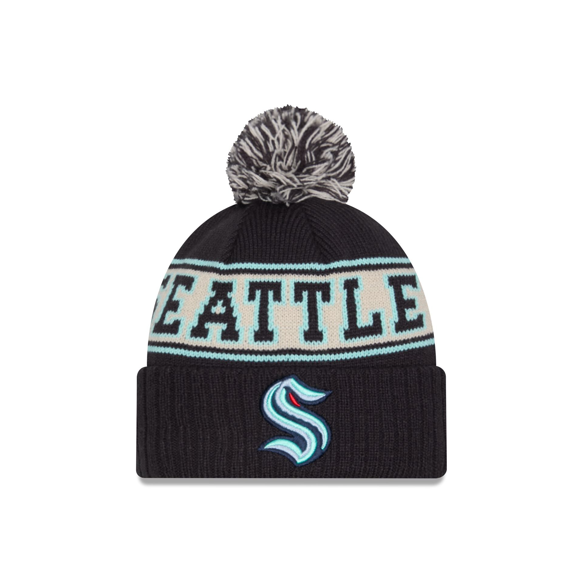 Seattle Kraken Retro Pom Knit Hat – New Era Cap
