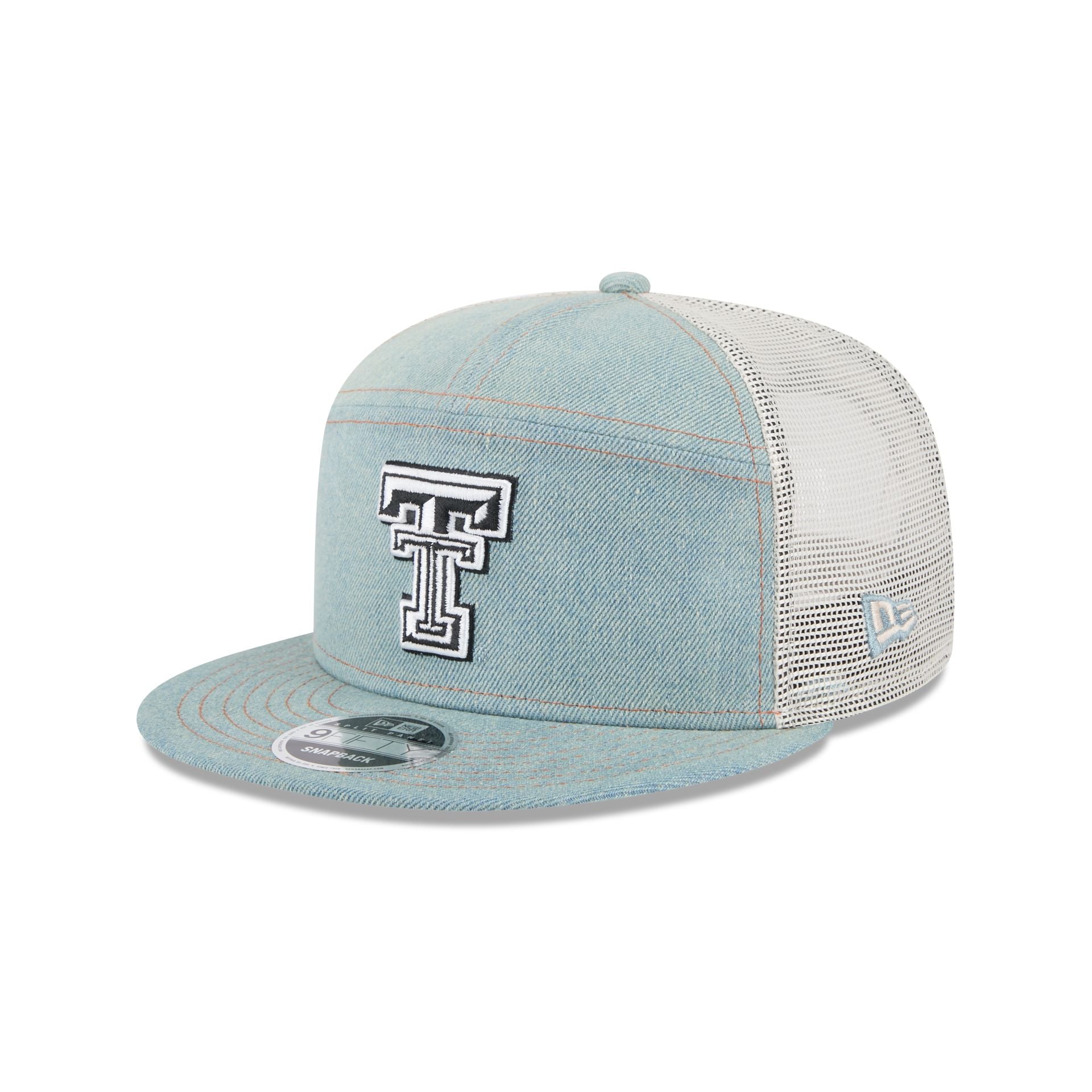 Texas Tech Red Raiders Denim Split Panel 9FIFTY Trucker Hat – New Era Cap