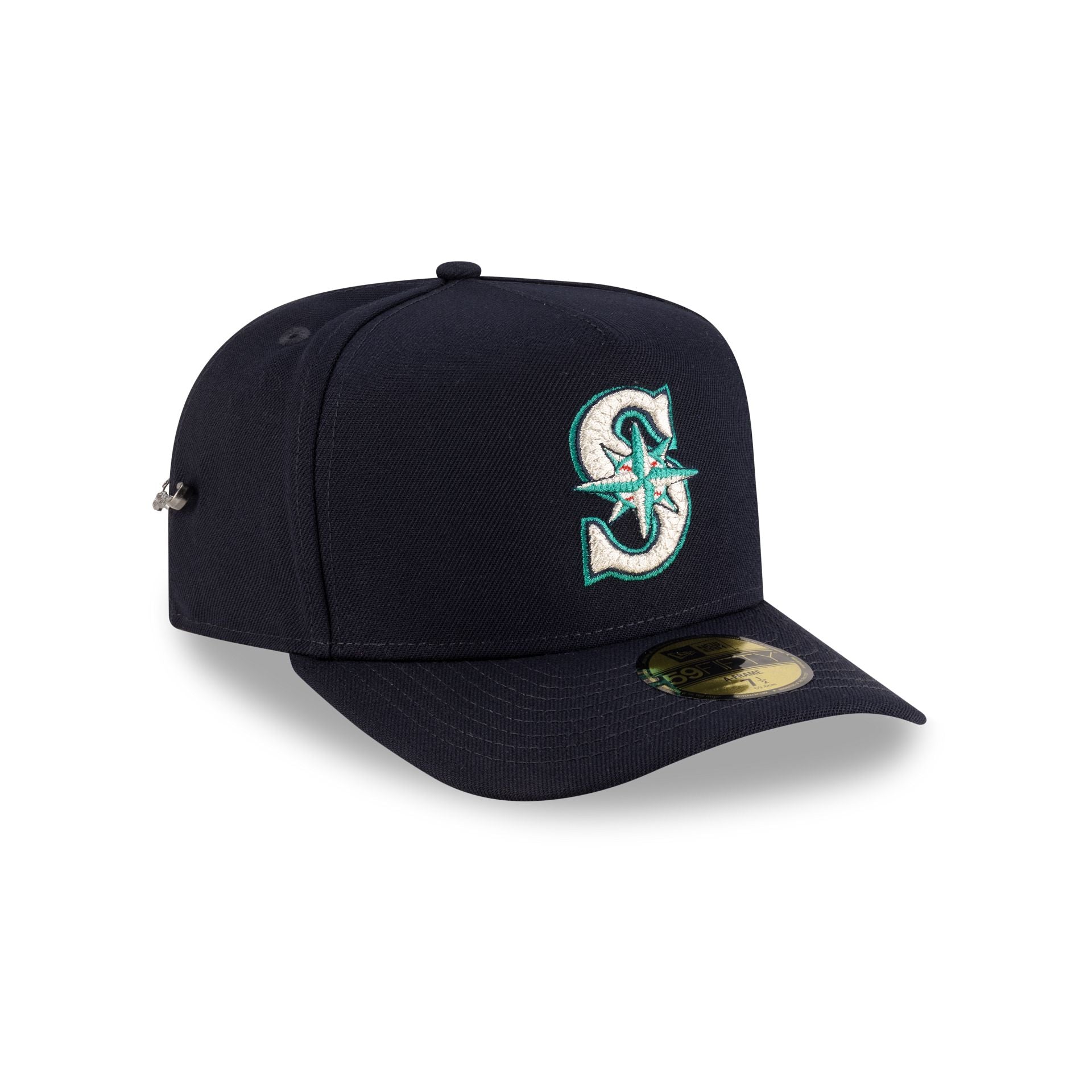 Seattle Mariners Script Safety Pin 59FIFTY A-Frame Fitted Hat – New Era Cap