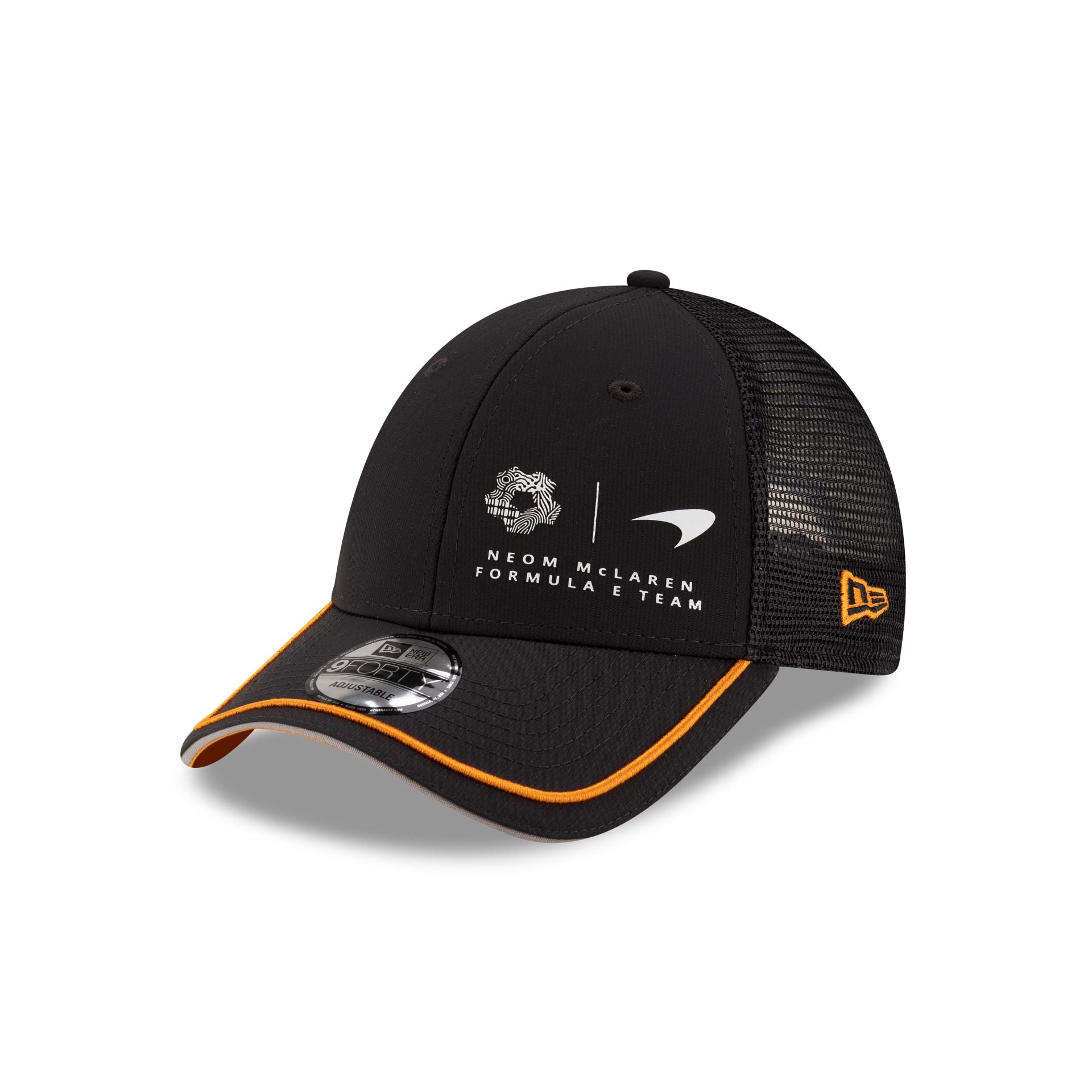 NEOM McLaren Formula E Team Black Repreve 9FORTY Trucker Hat – New Era Cap
