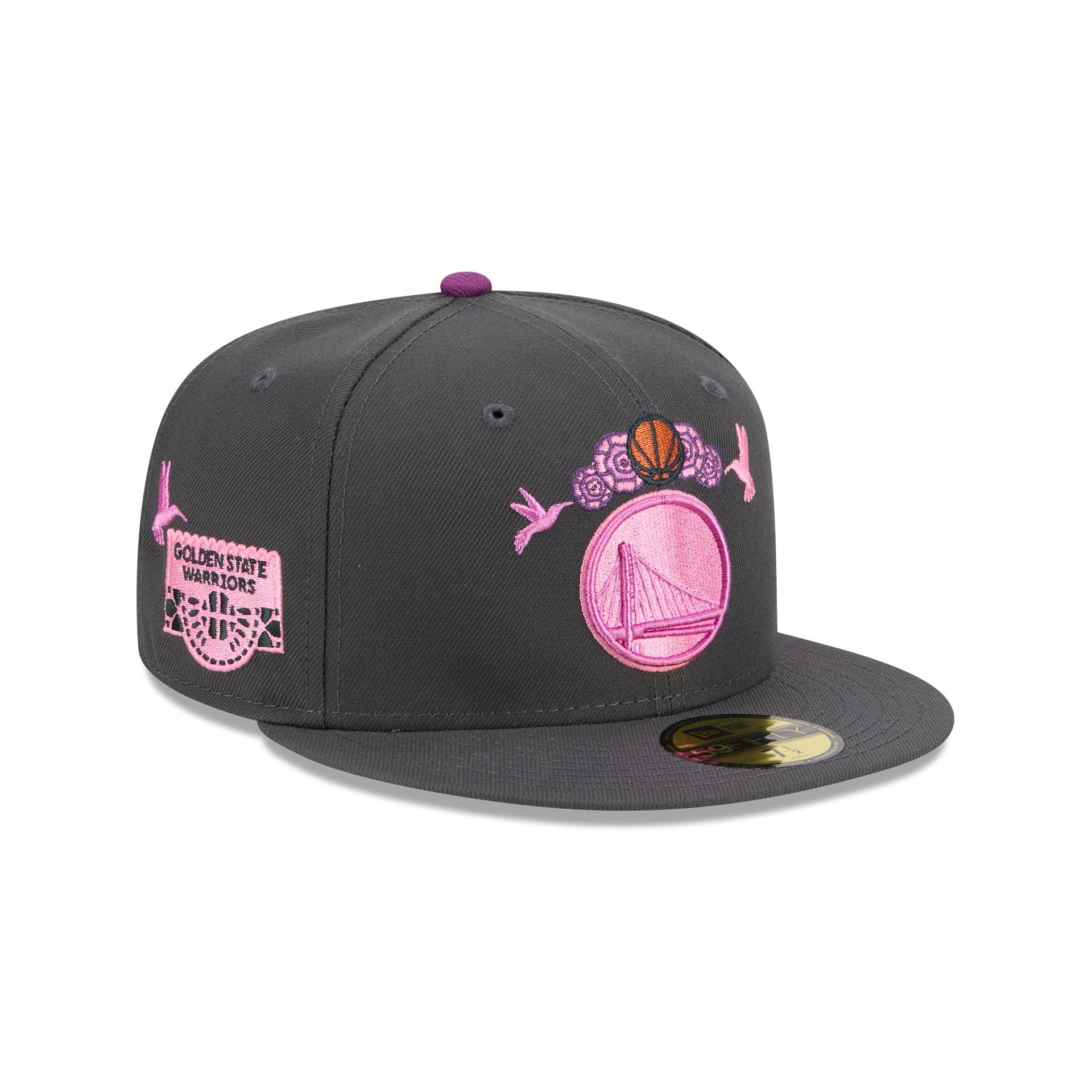 Golden State Warriors Day of the Dead Graphite 59FIFTY Fitted Hat – New ...
