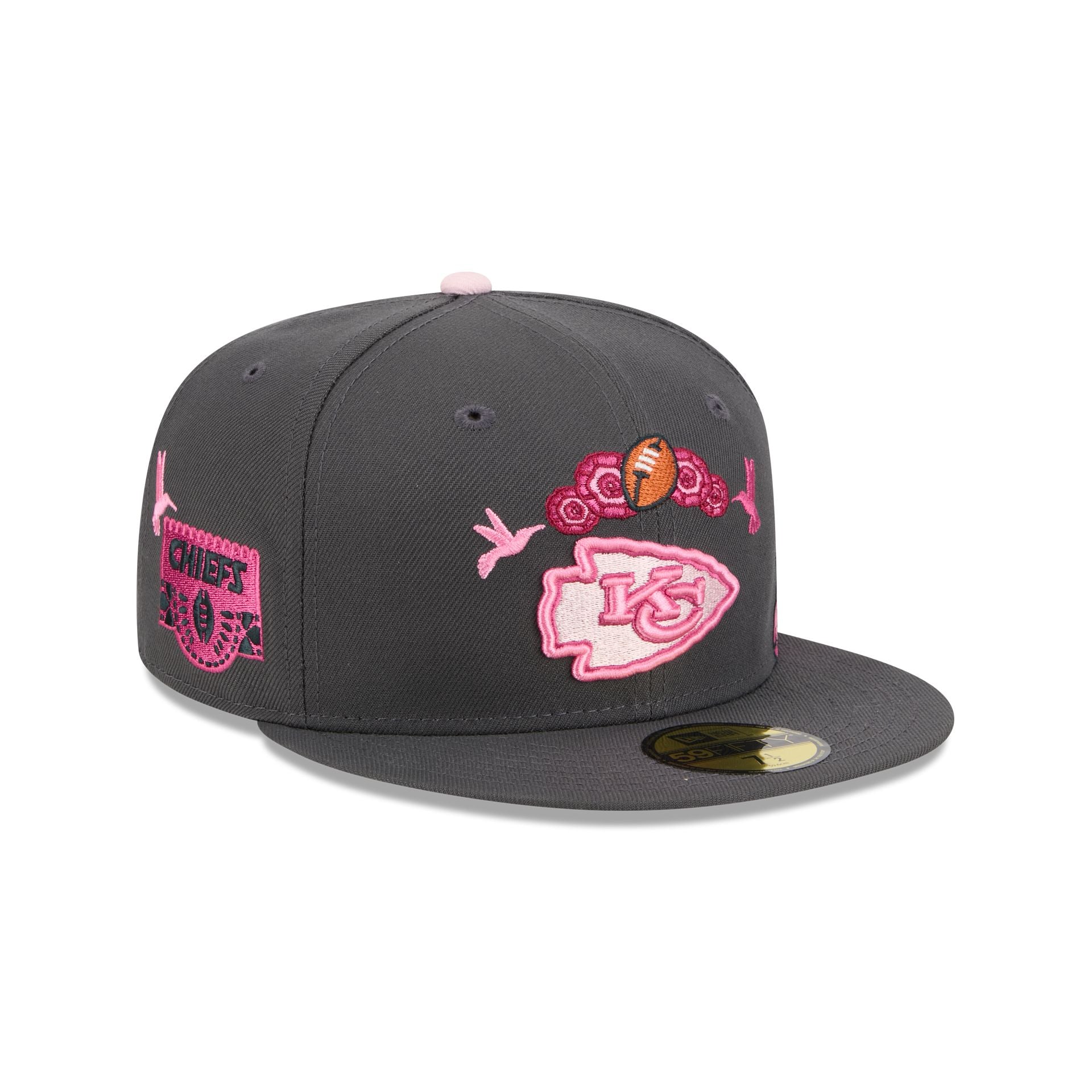 Kansas City Chiefs Day of the Dead Graphite 59FIFTY Fitted Hat – New ...