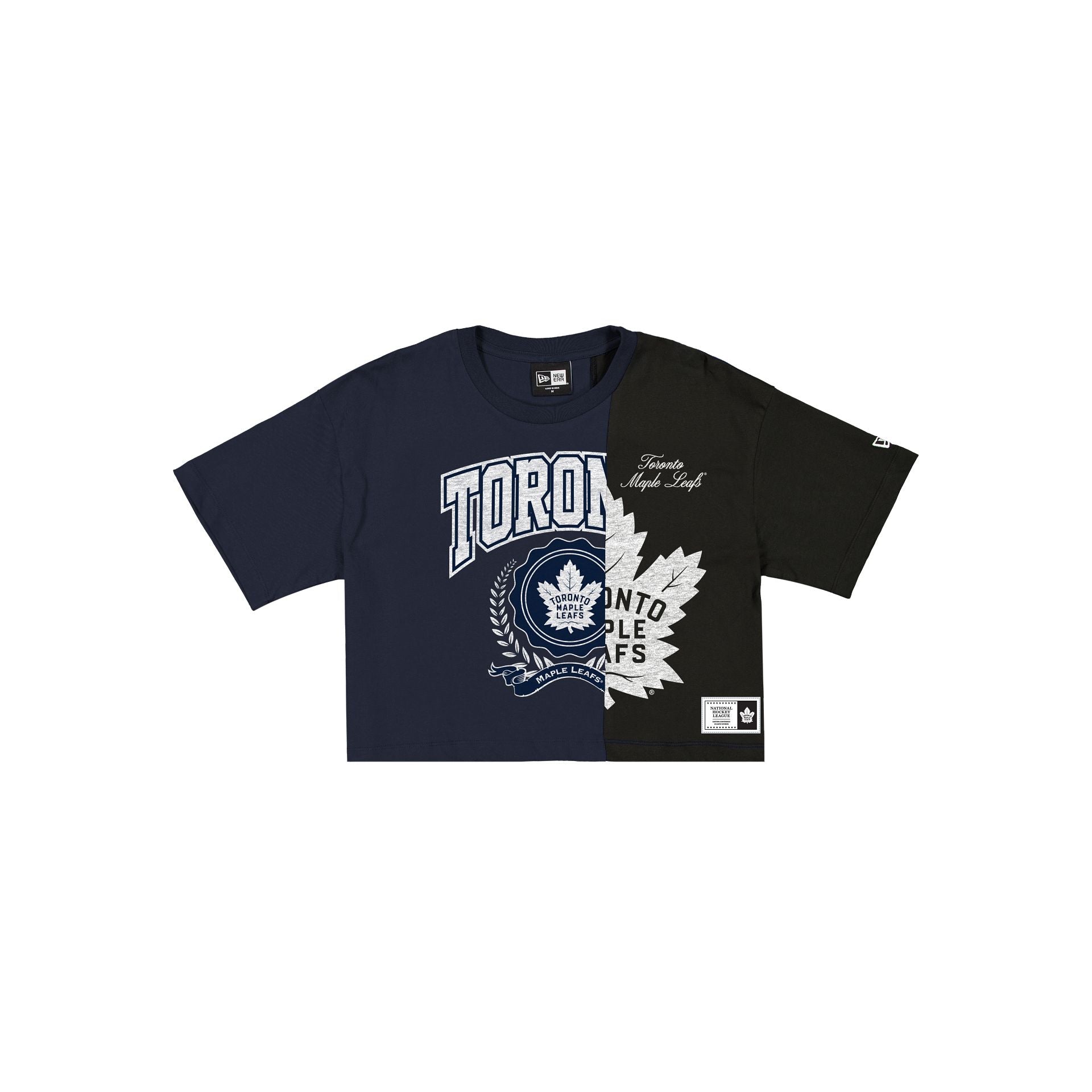 Toronto Maple Leafs Team Split Women's Cropped Short-Sleeve T-Shirt ...