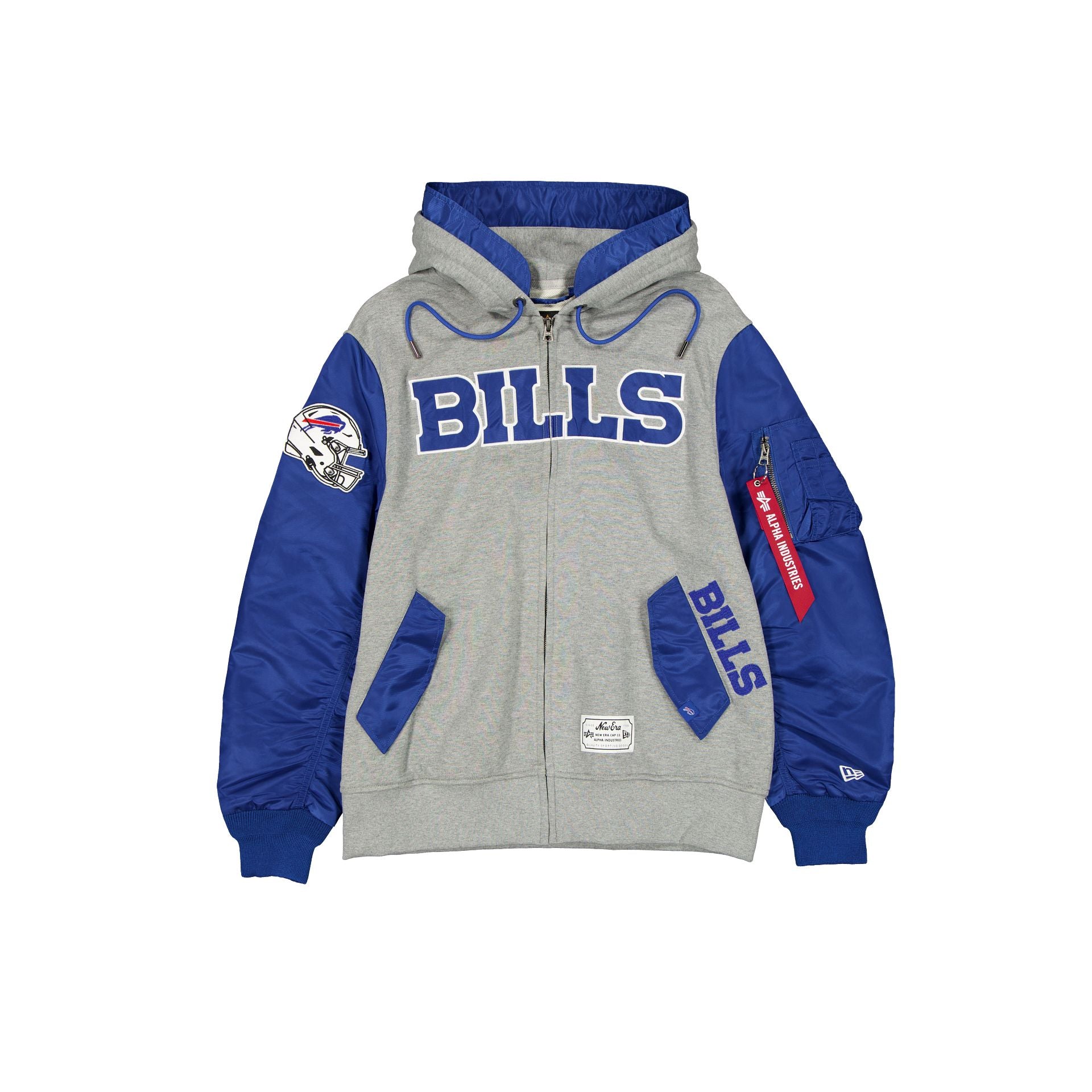 Alpha Industries x Buffalo Bills Gray MA-1 Full Zip Fleece Jacket – New ...