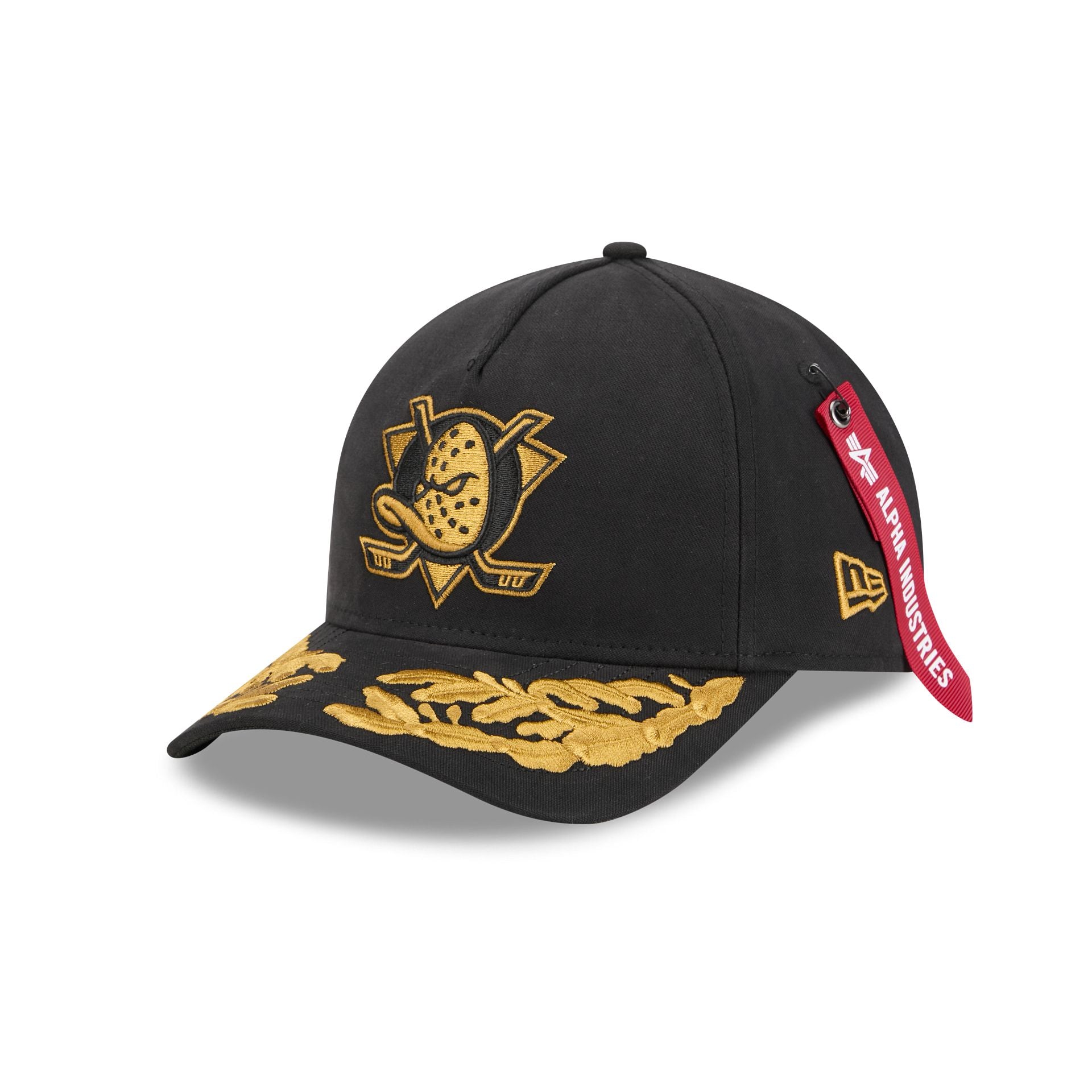 Alpha Industries x Anaheim Ducks Black 9FORTY M-Crown A-Frame Snapback ...
