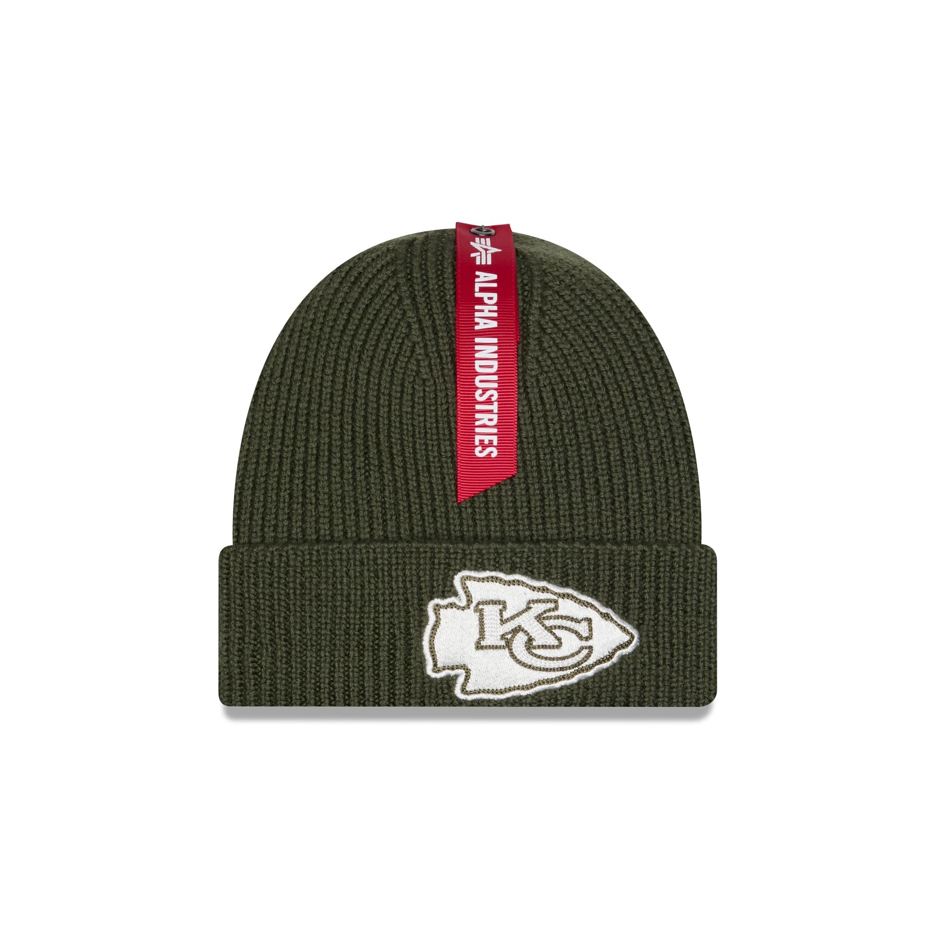 Alpha Industries x Kansas City Chiefs Olive Green Cuff Knit Hat – New ...