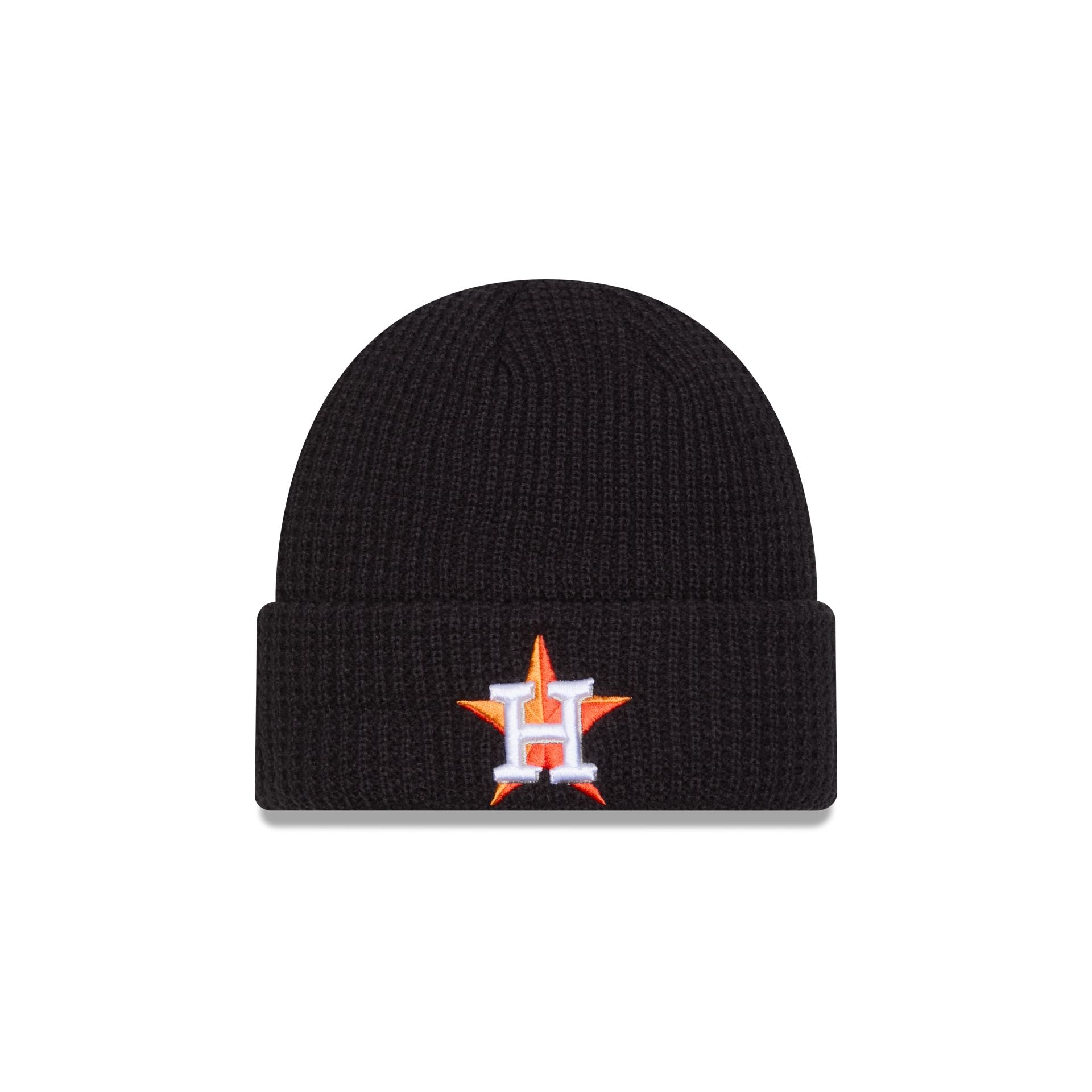 Houston Astros Waffle Stitch Knit Beanie Hat – New Era Cap