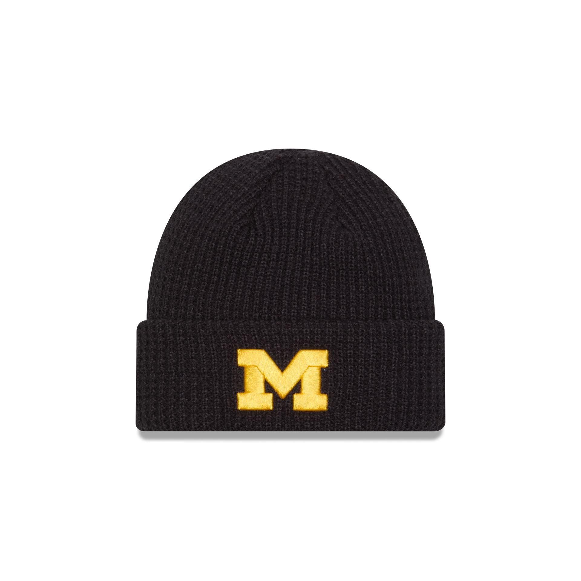 Michigan Wolverines Waffle Stitch Knit Beanie Hat – New Era Cap