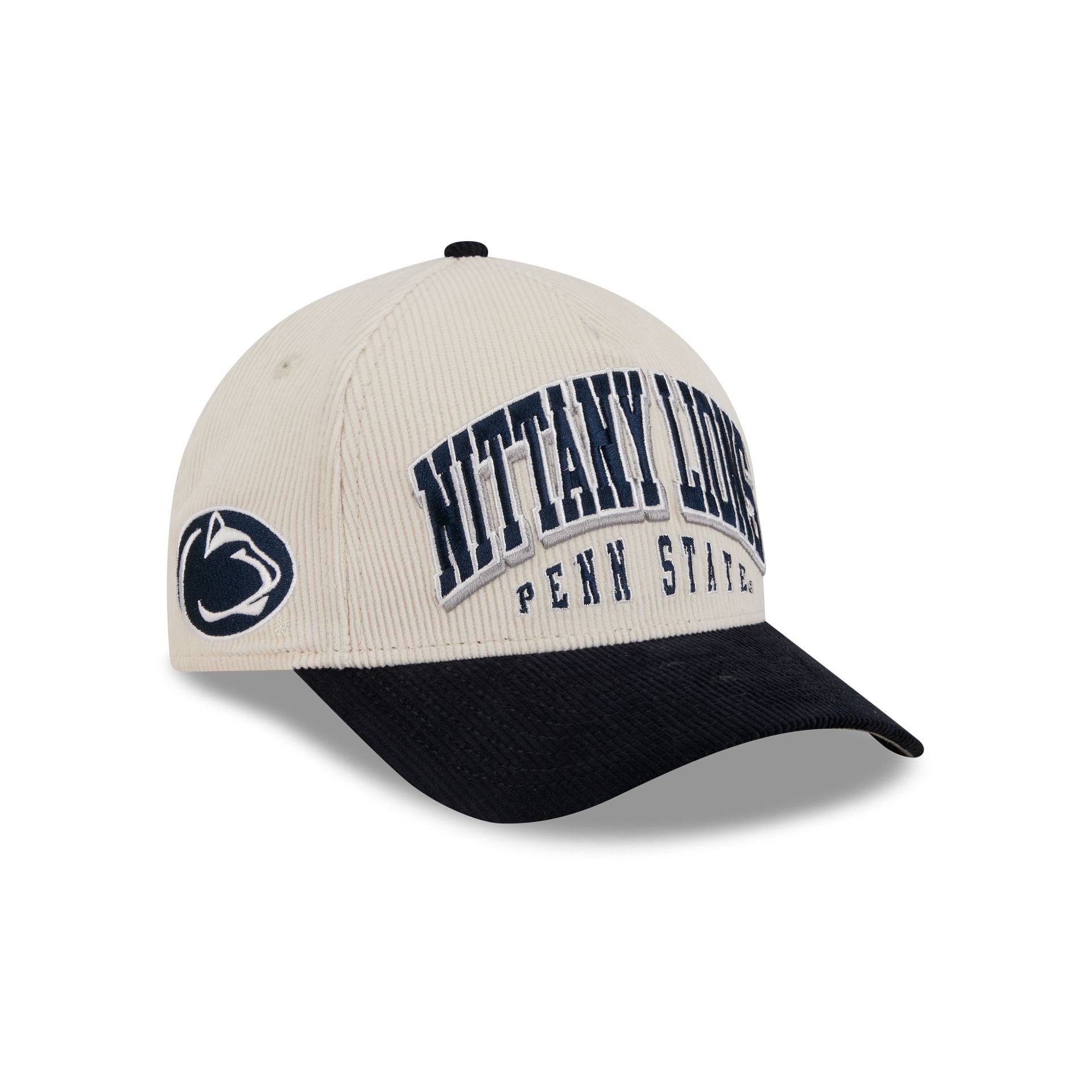 Penn State Nittany Lions Stacked Corduroy 9FORTY M-Crown A-Frame Snapb ...