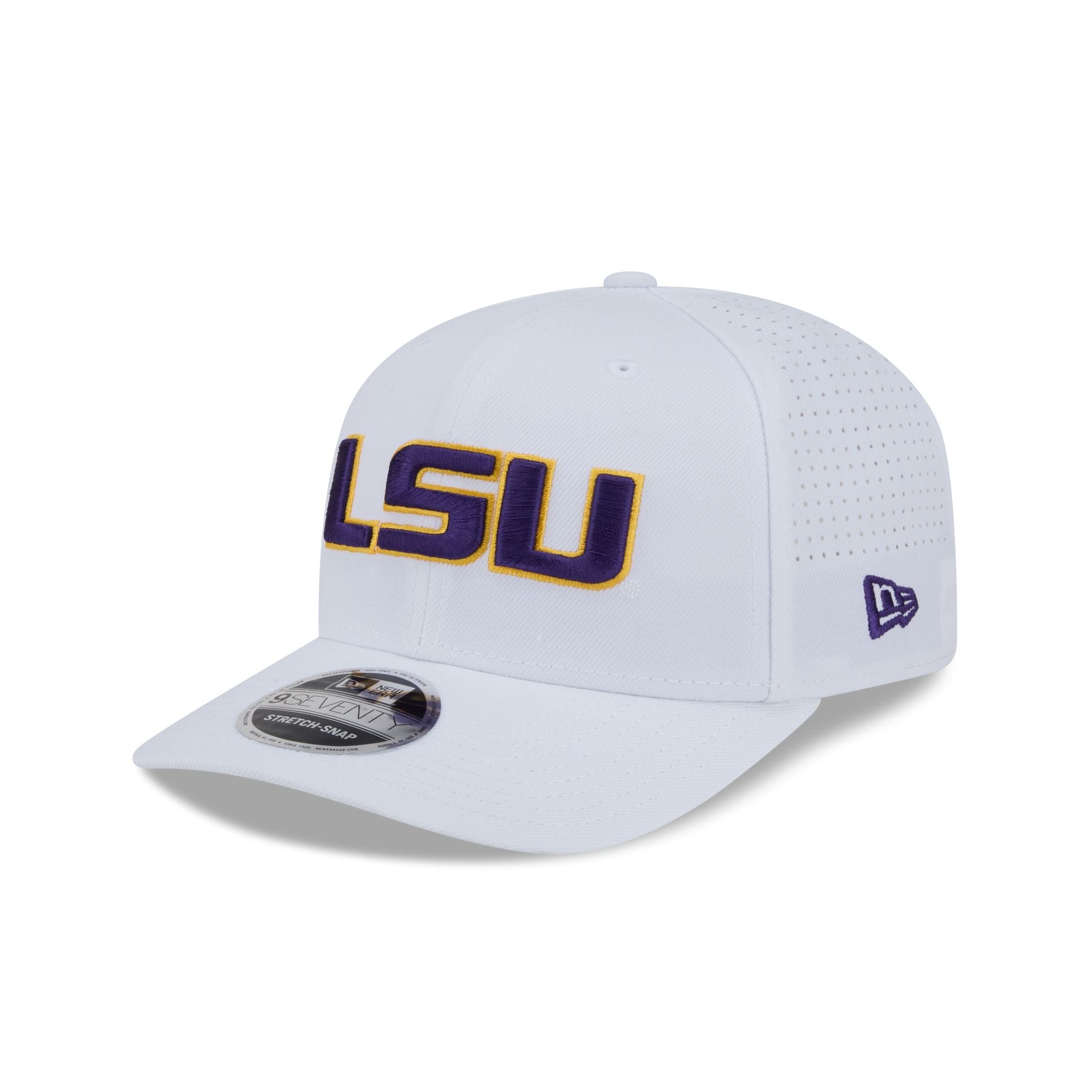 LSU Tigers Optic White Performance 9SEVENTY Stretch-Snap Hat – New Era Cap