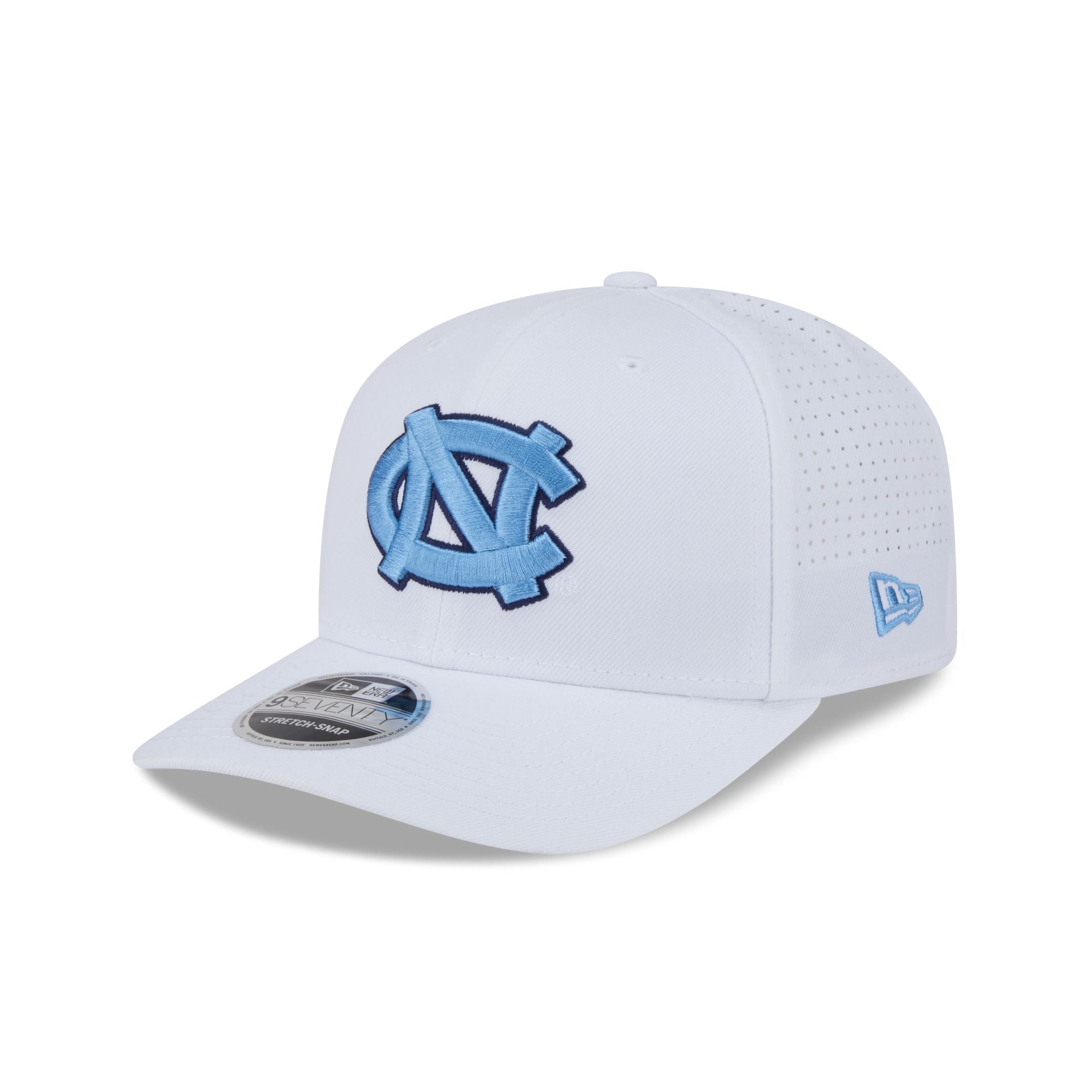 North Carolina Tar Heels Optic White Performance 9SEVENTY Stretch-Snap ...