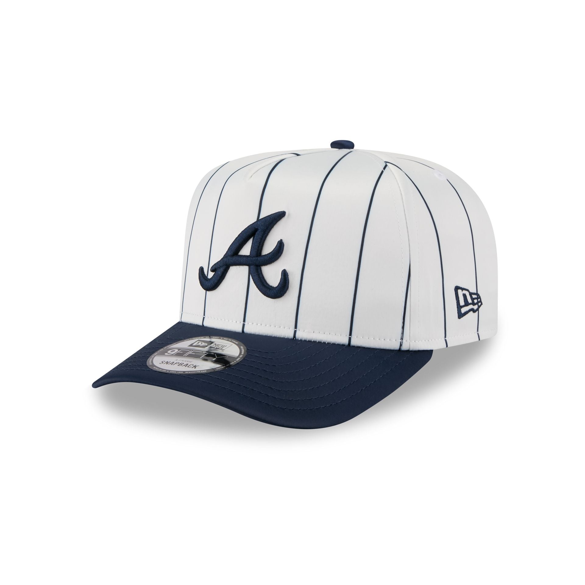 Atlanta Braves Satin Pinstripe 9FIFTY A-Frame Snapback Hat – New Era Cap