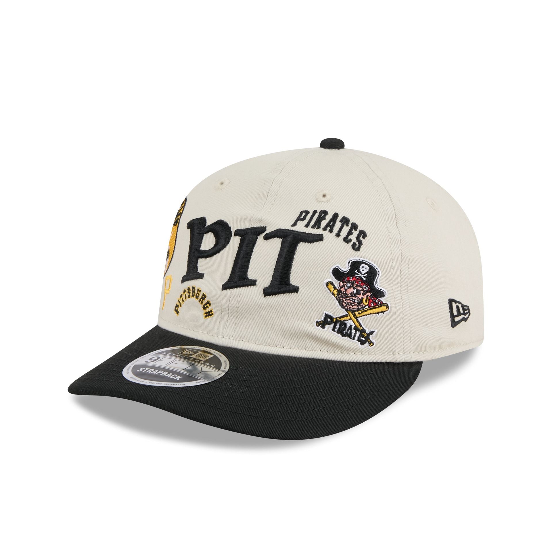 Pittsburgh Pirates Scattered Patches Retro Crown 9FIFTY Snapback Hat ...