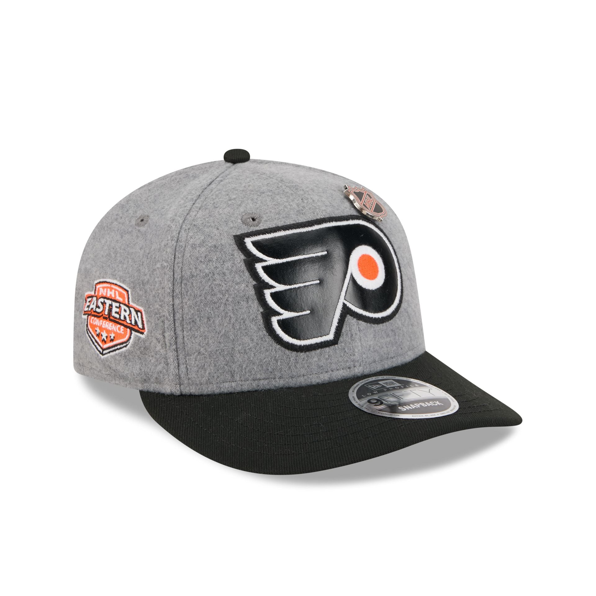 Philadelphia Flyers Heather Gray Wool Low Profile 9FIFTY Snapback Hat ...