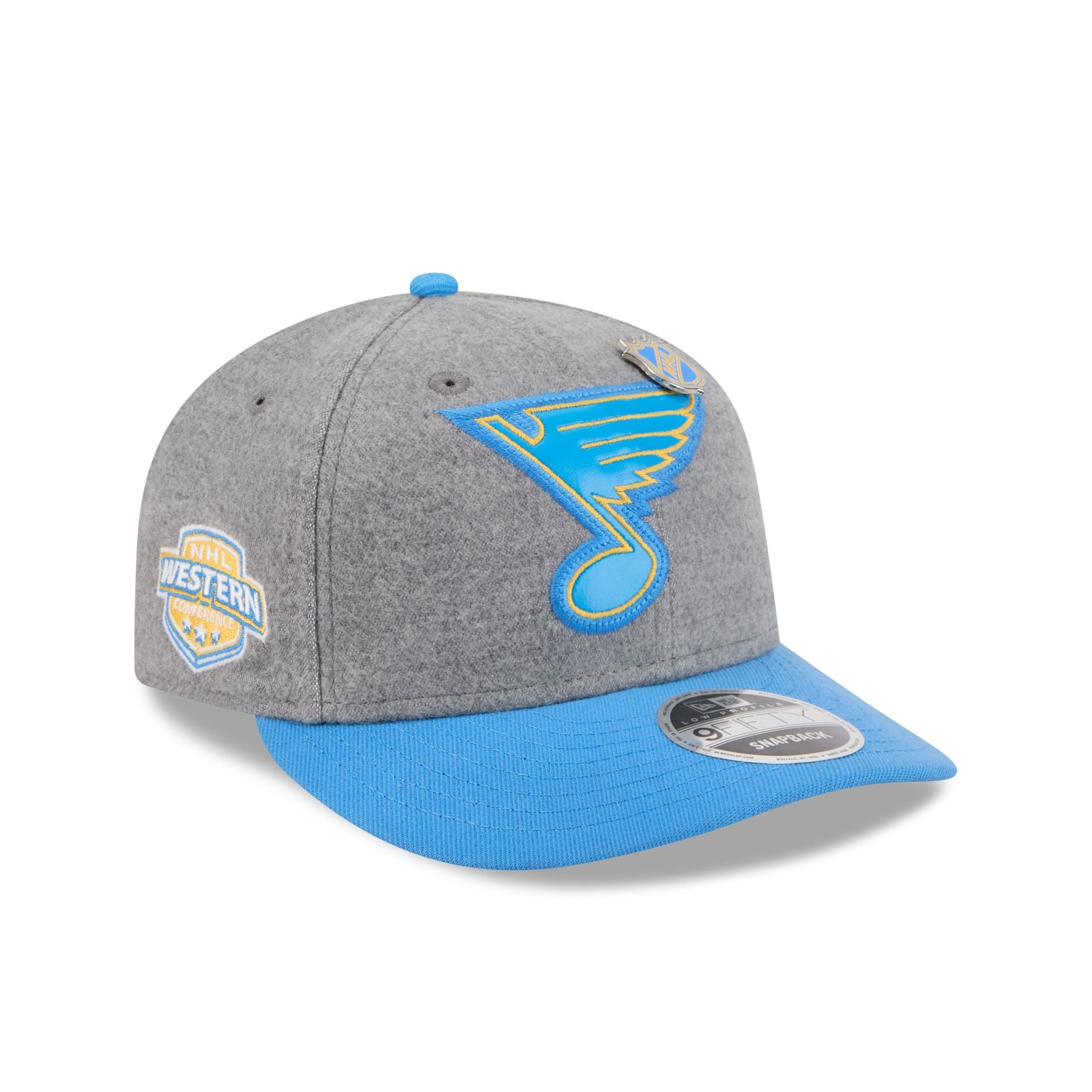 St. Louis Blues Heather Gray Wool Low Profile 9FIFTY Snapback Hat – New ...