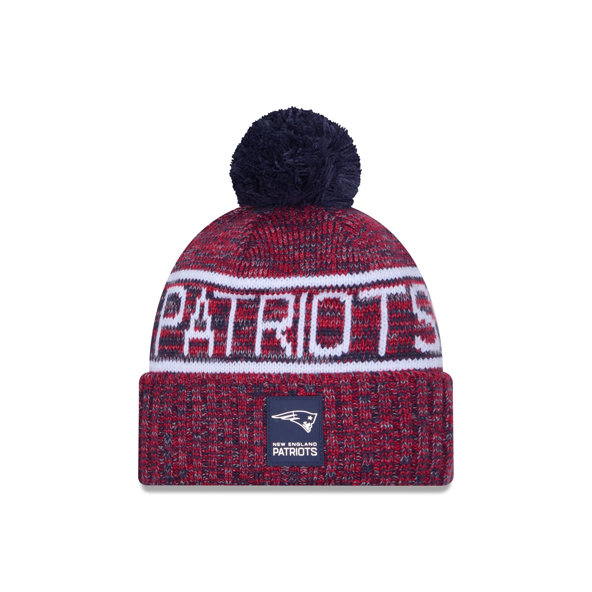 New England Patriots 2025 Sideline Cold Weather Pom Knit Hat – New Era Cap