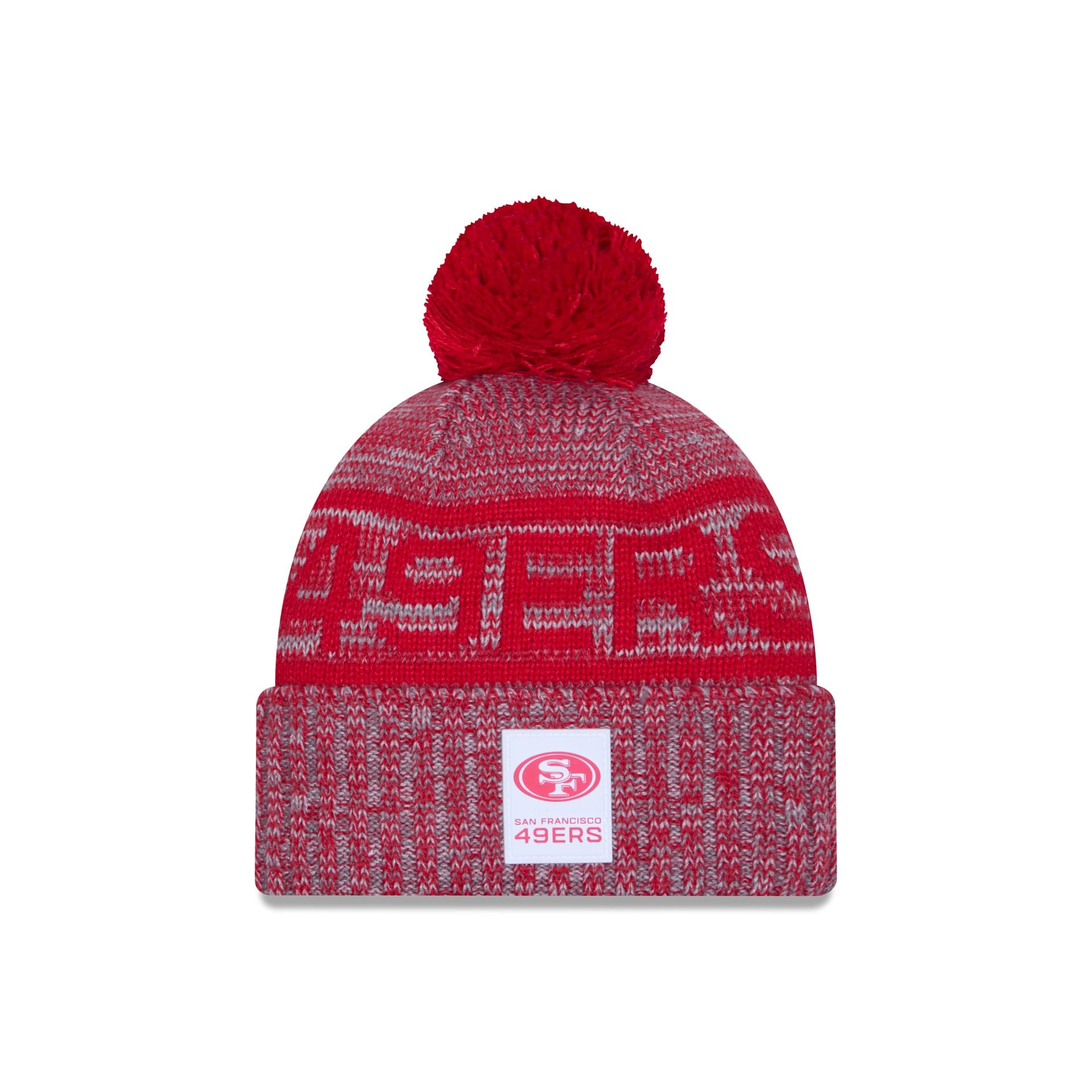 San Francisco 49ers 2025 Sideline Cold Weather Gray Pom Knit Hat – New ...