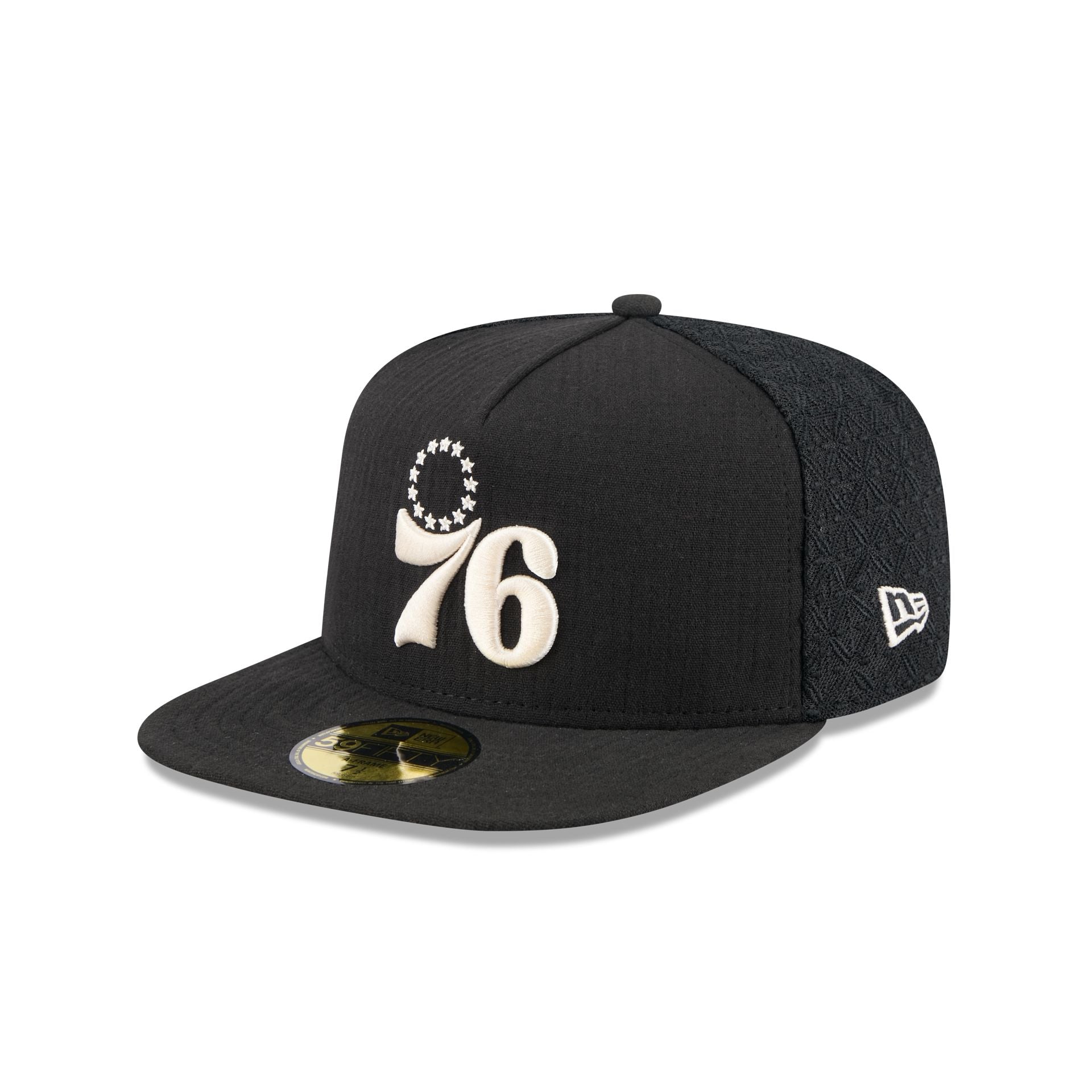 Philadelphia 76ers Black Mesh 59FIFTY A-Frame Fitted Hat – New Era Cap