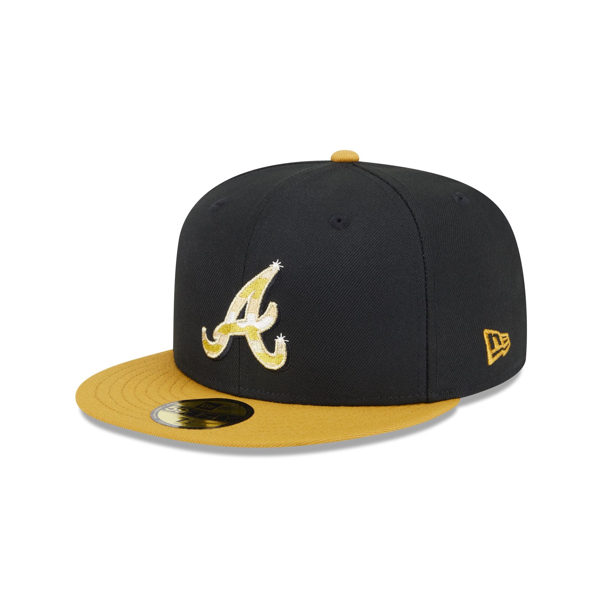 Atlanta Braves Metallic Gold Logo 59FIFTY Fitted Hat – New Era Cap