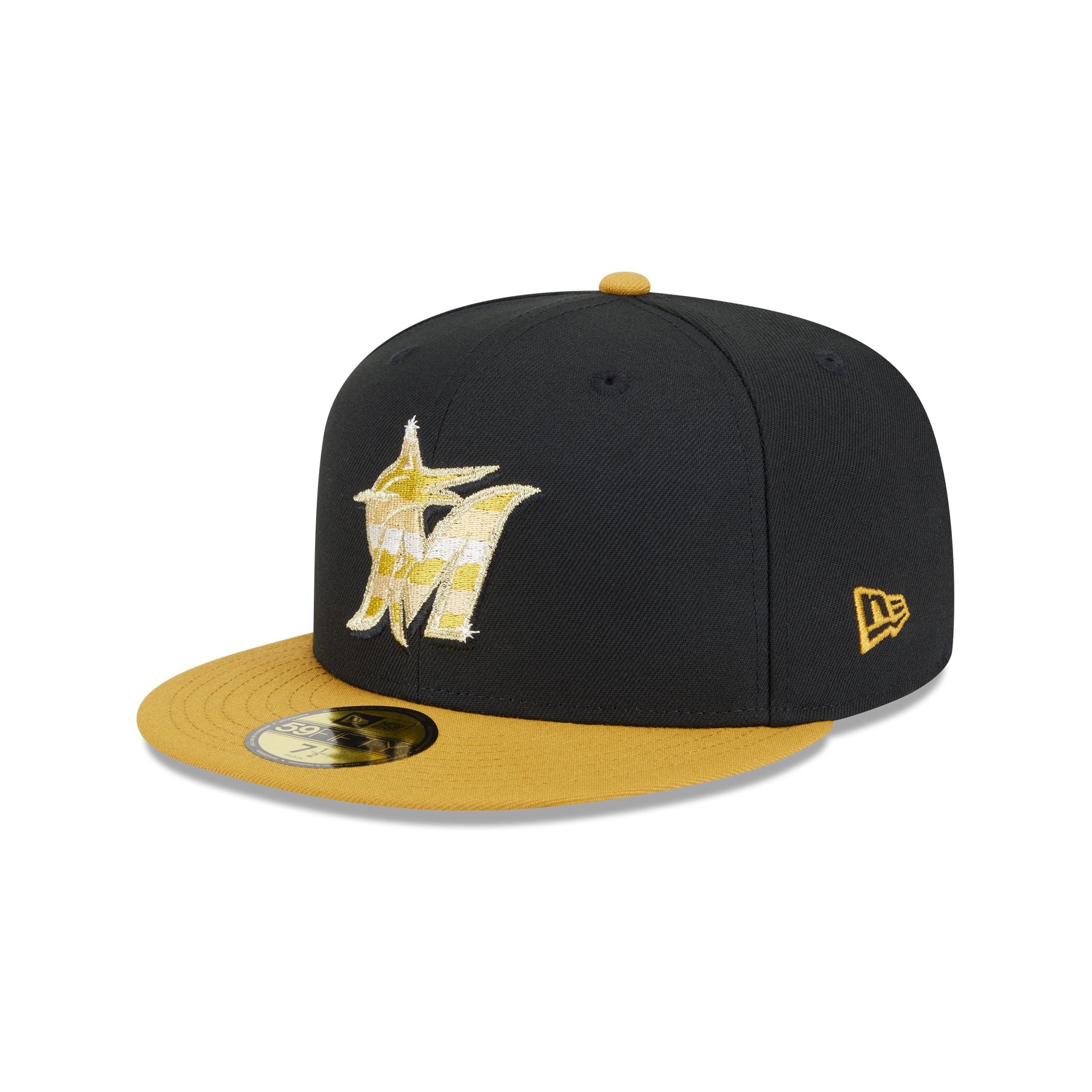 Miami Marlins Metallic Gold Logo 59FIFTY Fitted Hat – New Era Cap