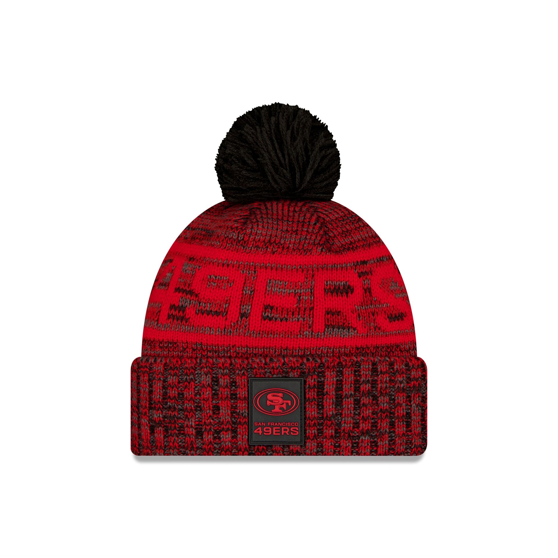 San Francisco 49ers 2025 Sideline Cold Weather Black Pom Knit Hat – New ...