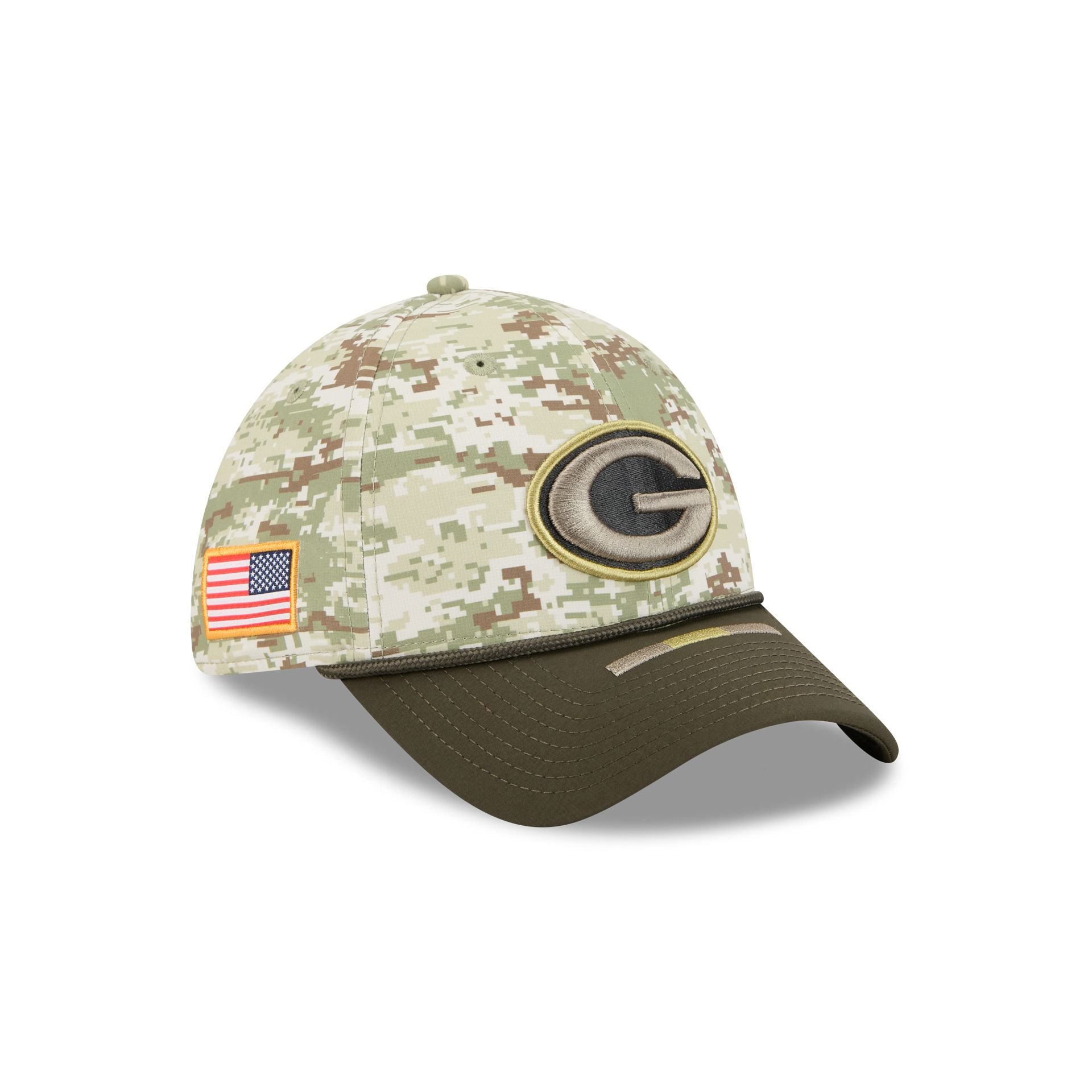 Green Bay Packers 2025 Salute to Service Digi Camo 39THIRTY Stretch Fi ...
