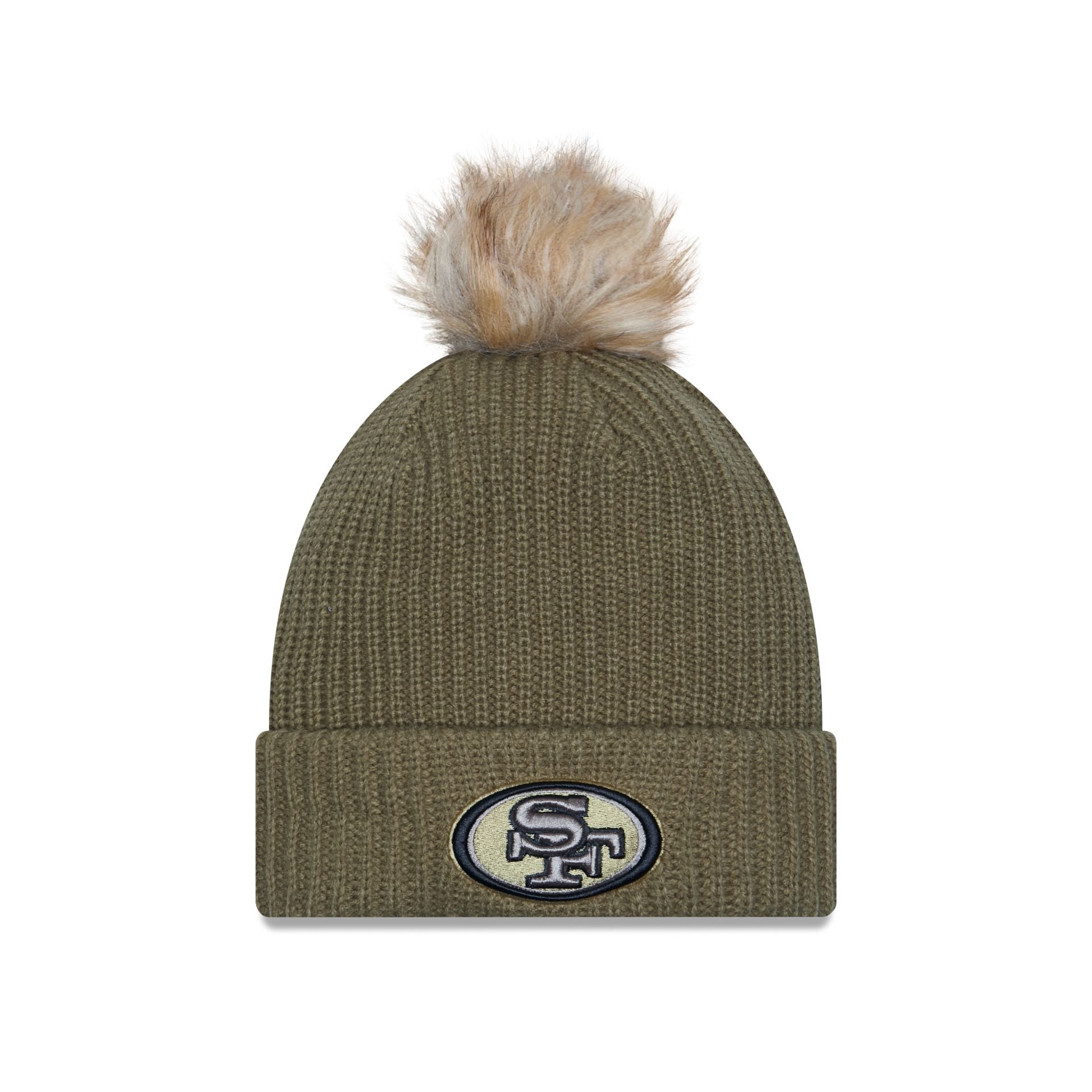 San Francisco 49ers 2025 Salute to Service Women's Pom Knit Hat – New ...
