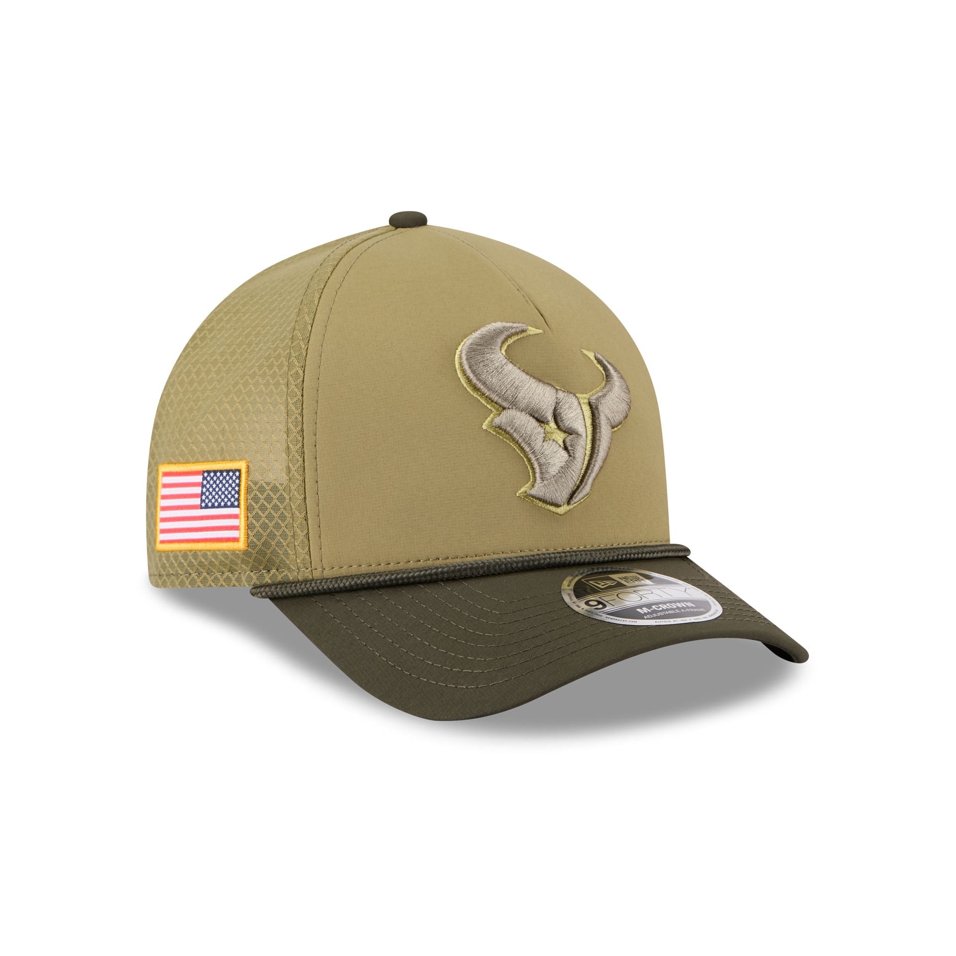 Houston Texans 2025 Salute to Service 9FORTY M-Crown A-Frame Trucker H ...