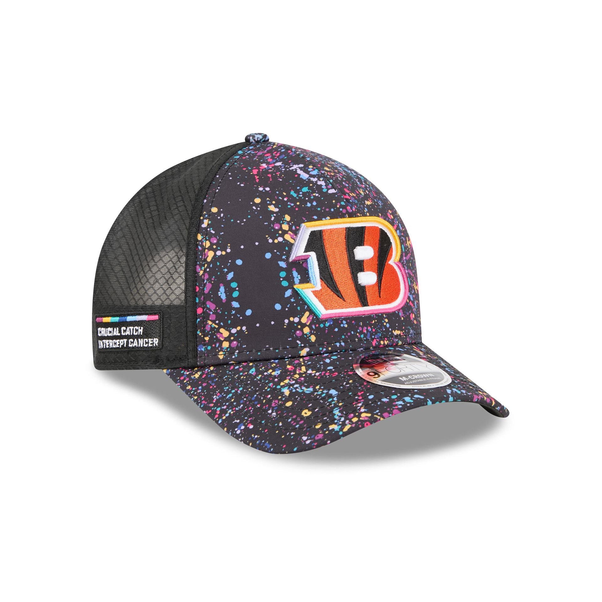 Cincinnati Bengals 2025 Crucial Catch 9FORTY M-Crown A-Frame Trucker H ...