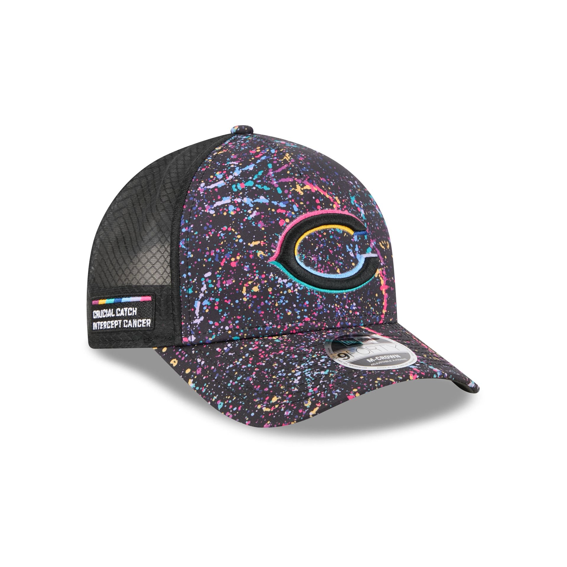 Chicago Bears 2025 Crucial Catch 9FORTY M-Crown A-Frame Trucker Hat ...