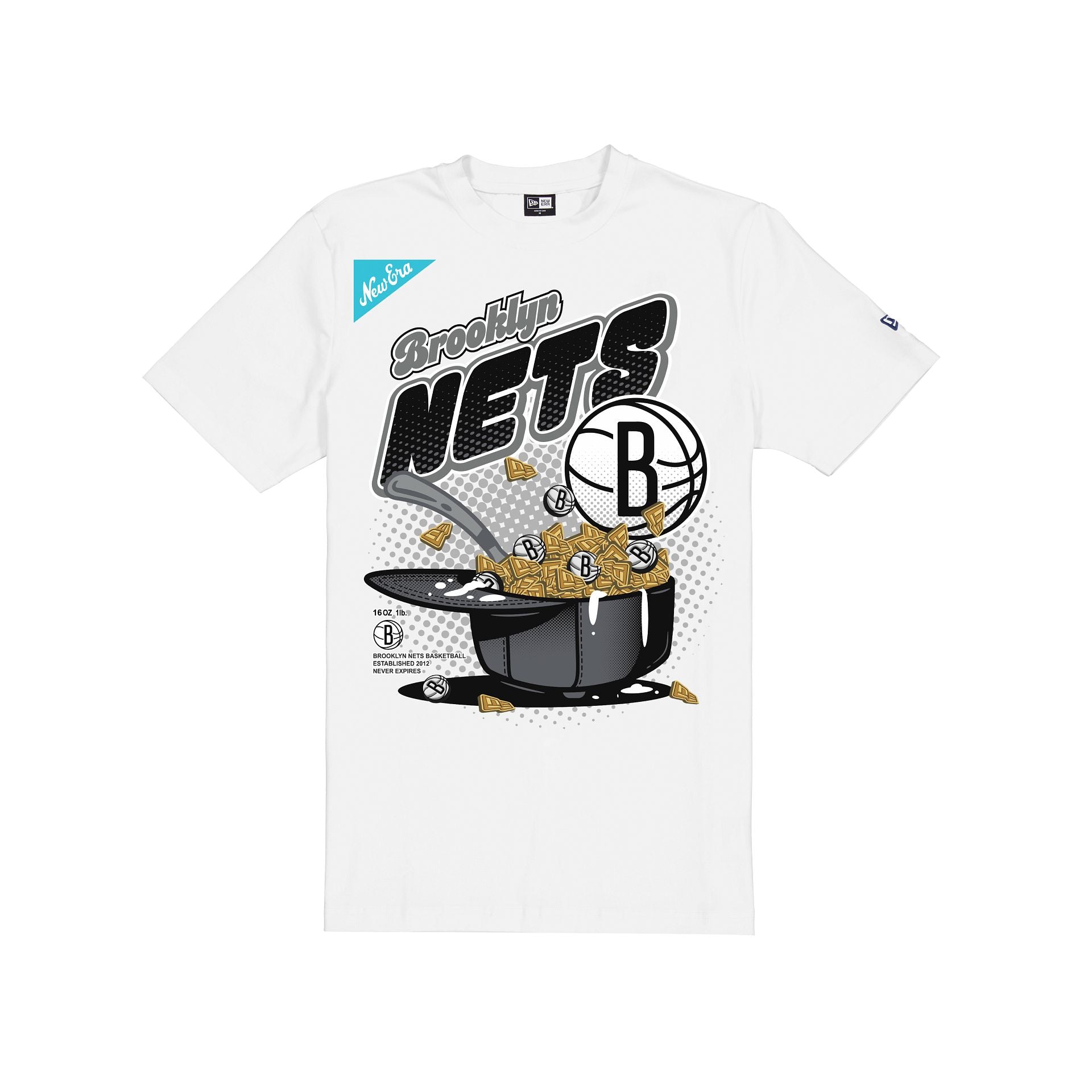 Brooklyn Nets Cereal White T-Shirt – New Era Cap