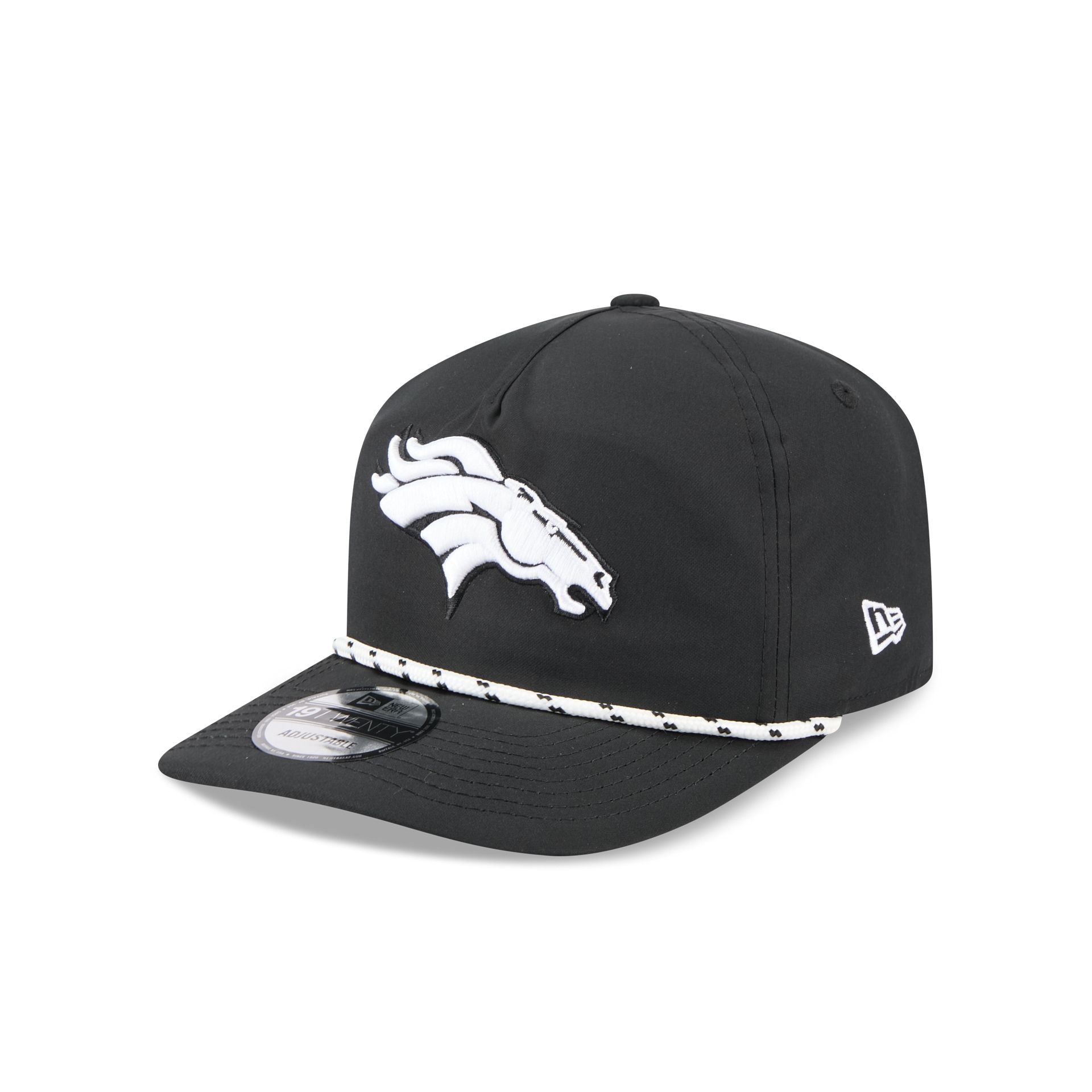 Denver Broncos Black and White Rope 19TWENTY Snapback Hat – New Era Cap