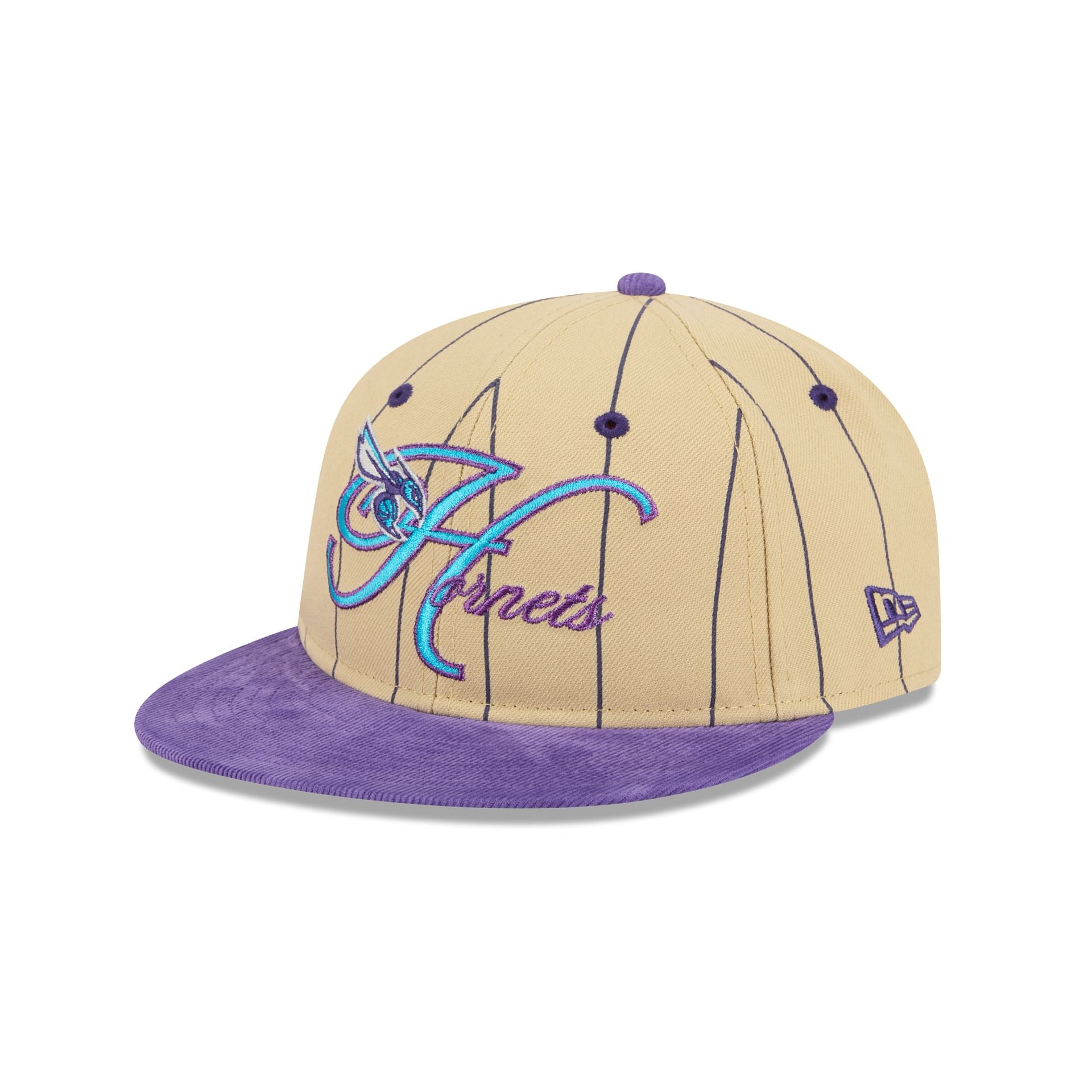 Charlotte Hornets Pinstripe Script Retro Crown 9FIFTY Adjustable Hat ...