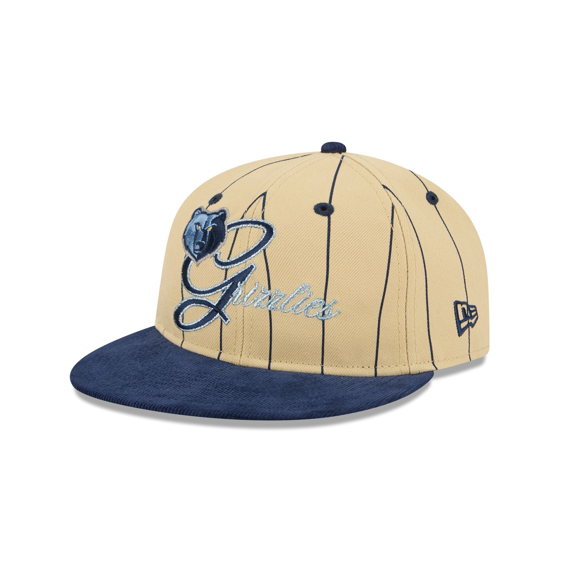 Memphis Grizzlies Pinstripe Script Retro Crown 9FIFTY Adjustable Hat ...