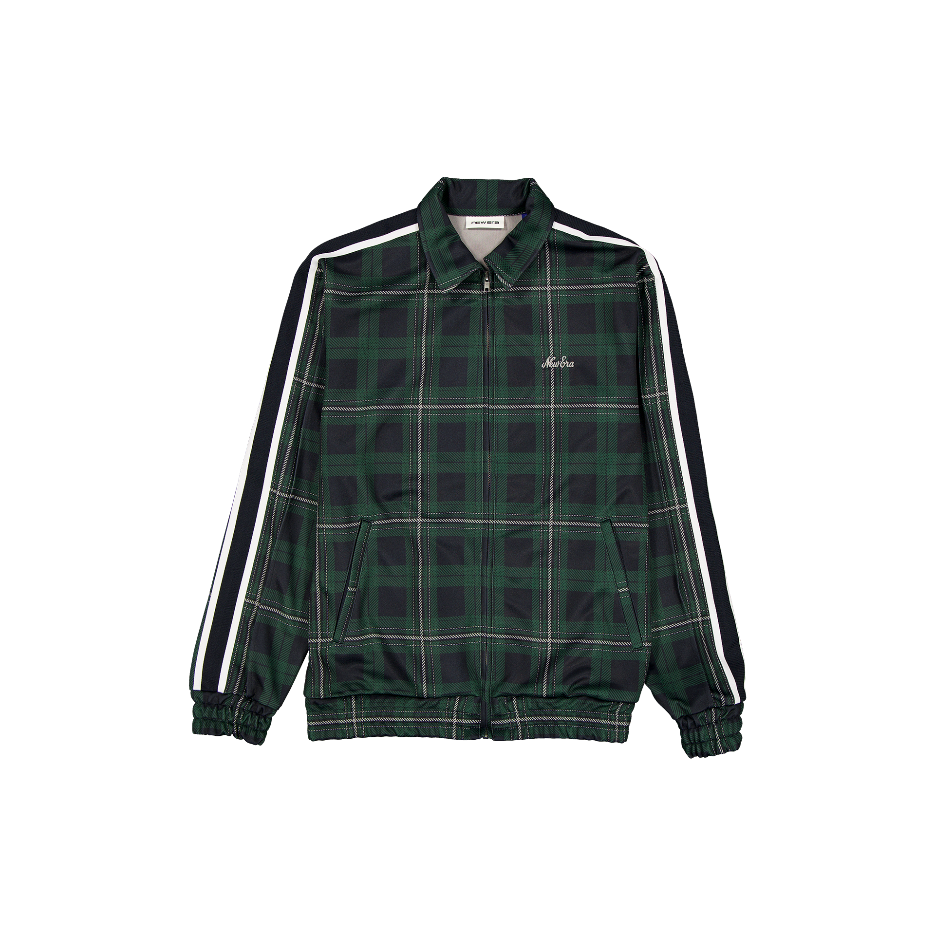 New Era Branded Plaid Navy Track Jacket – New Era Cap