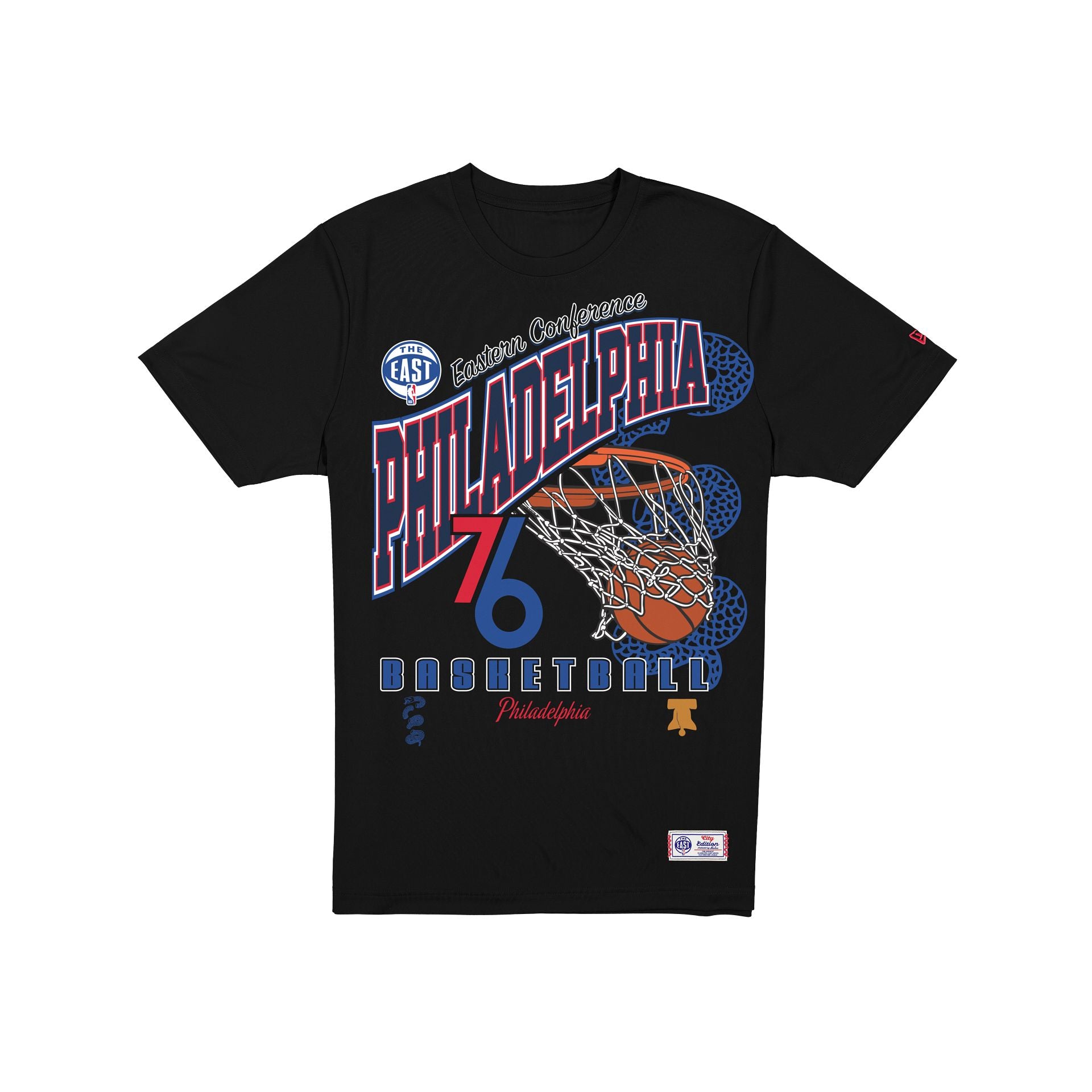 Philadelphia 76ers 2025 City Edition Black T-Shirt – New Era Cap