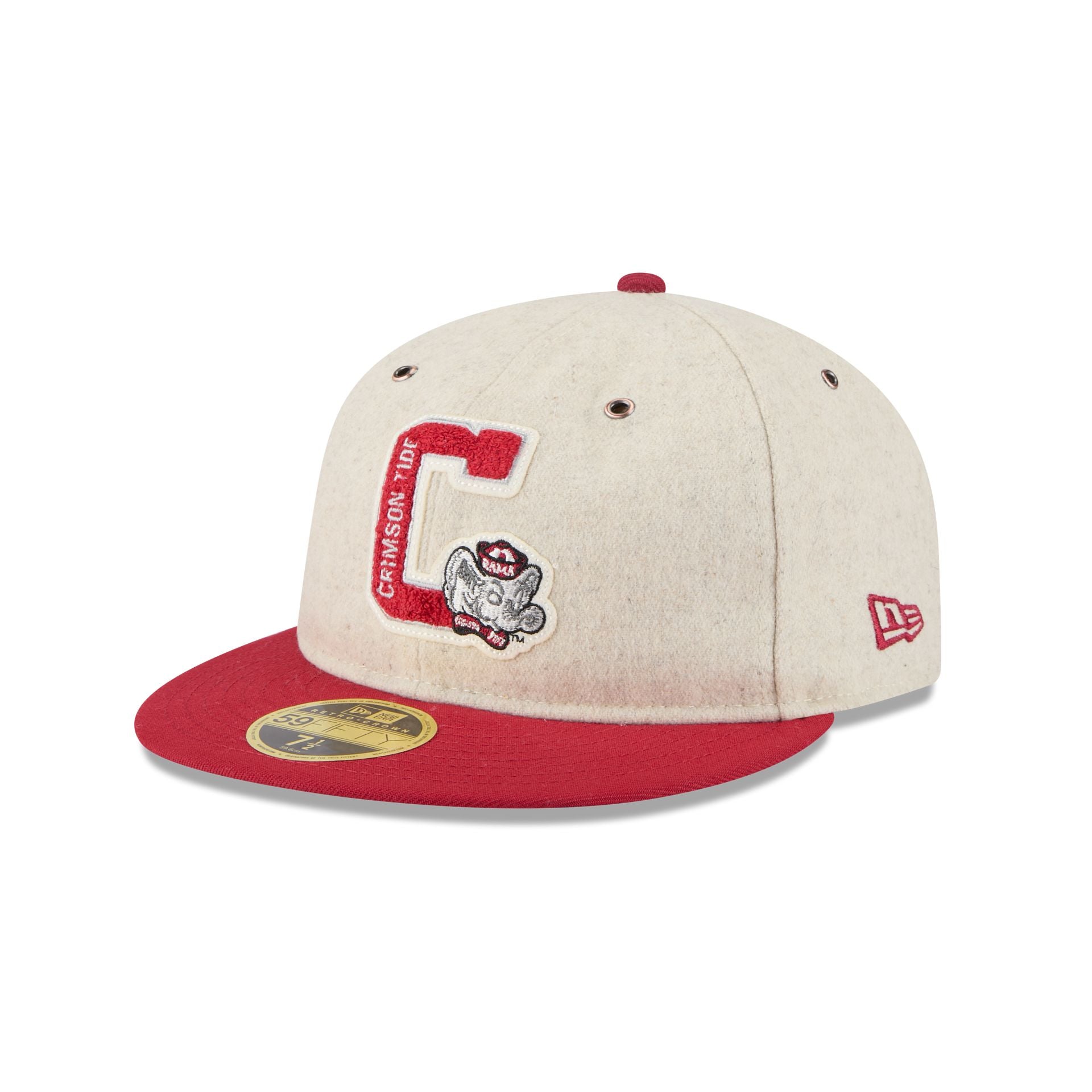 Alabama Crimson Tide College Vault Wool Letterman Retro Crown 59FIFTY ...