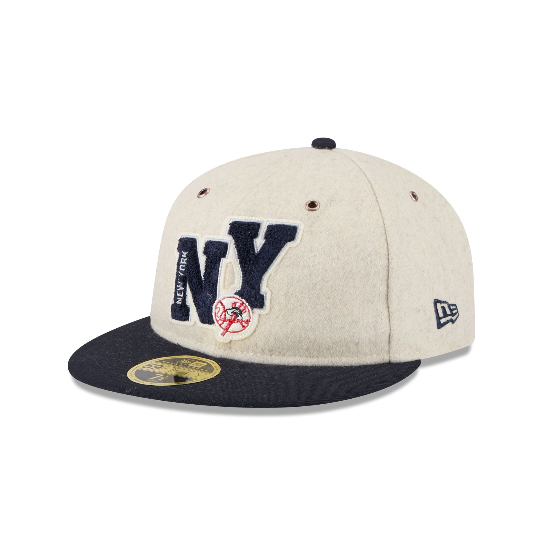 New York Yankees Wool Letterman Retro Crown 59FIFTY Fitted Hat – New ...