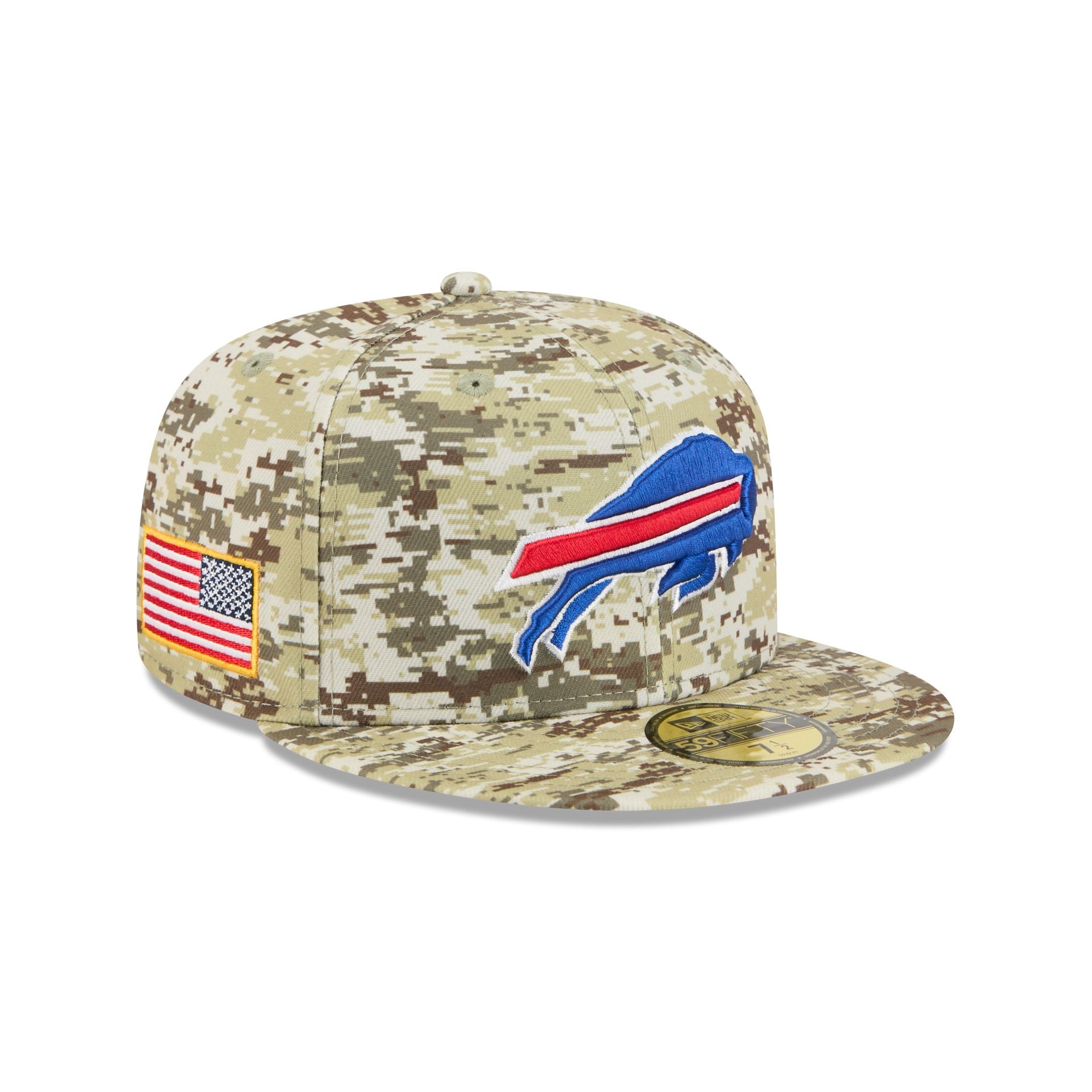 Buffalo Bills 2025 Salute to Service Fan Gear 59FIFTY Fitted Hat – New ...