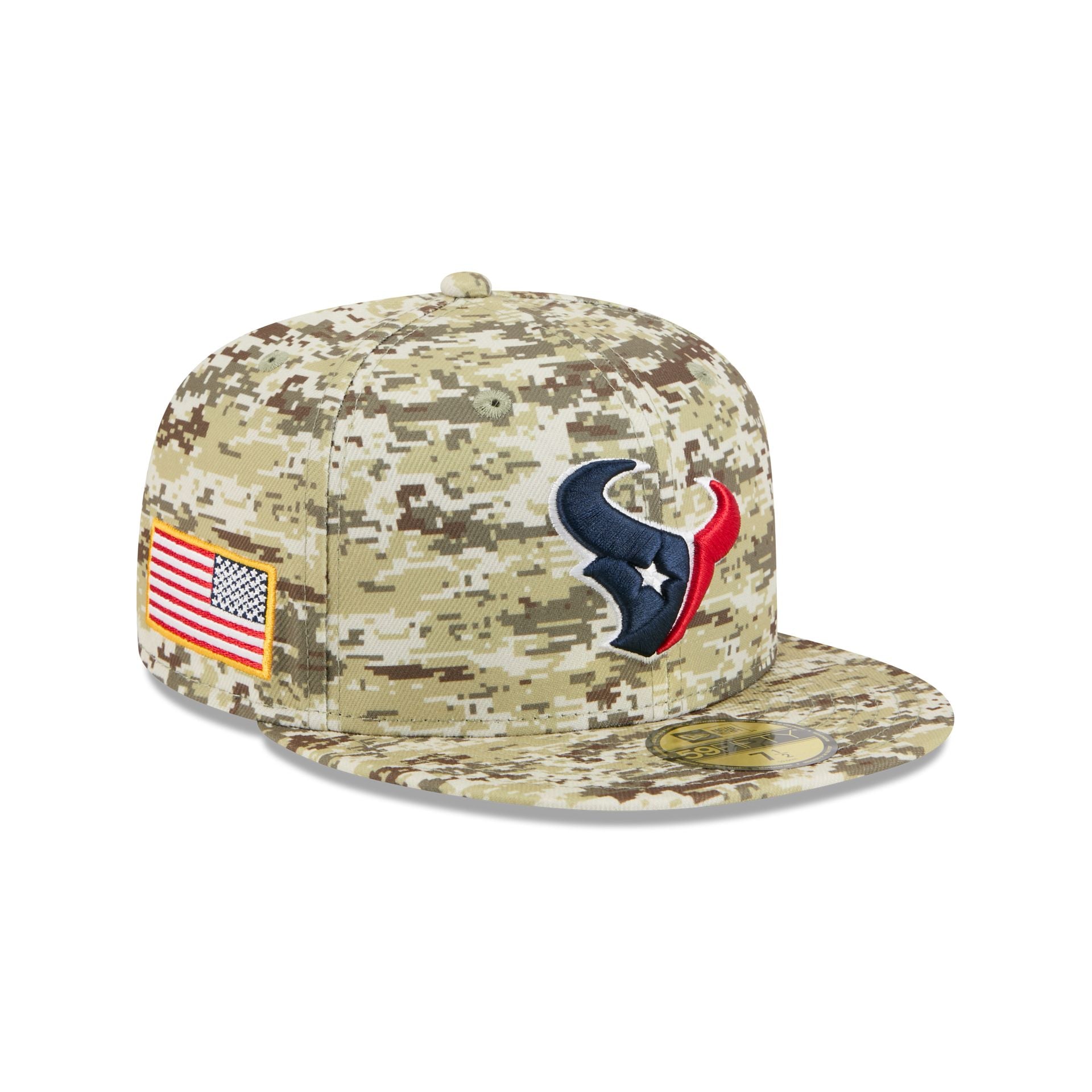 Houston Texans 2025 Salute to Service Fan Gear 59FIFTY Fitted Hat – New ...