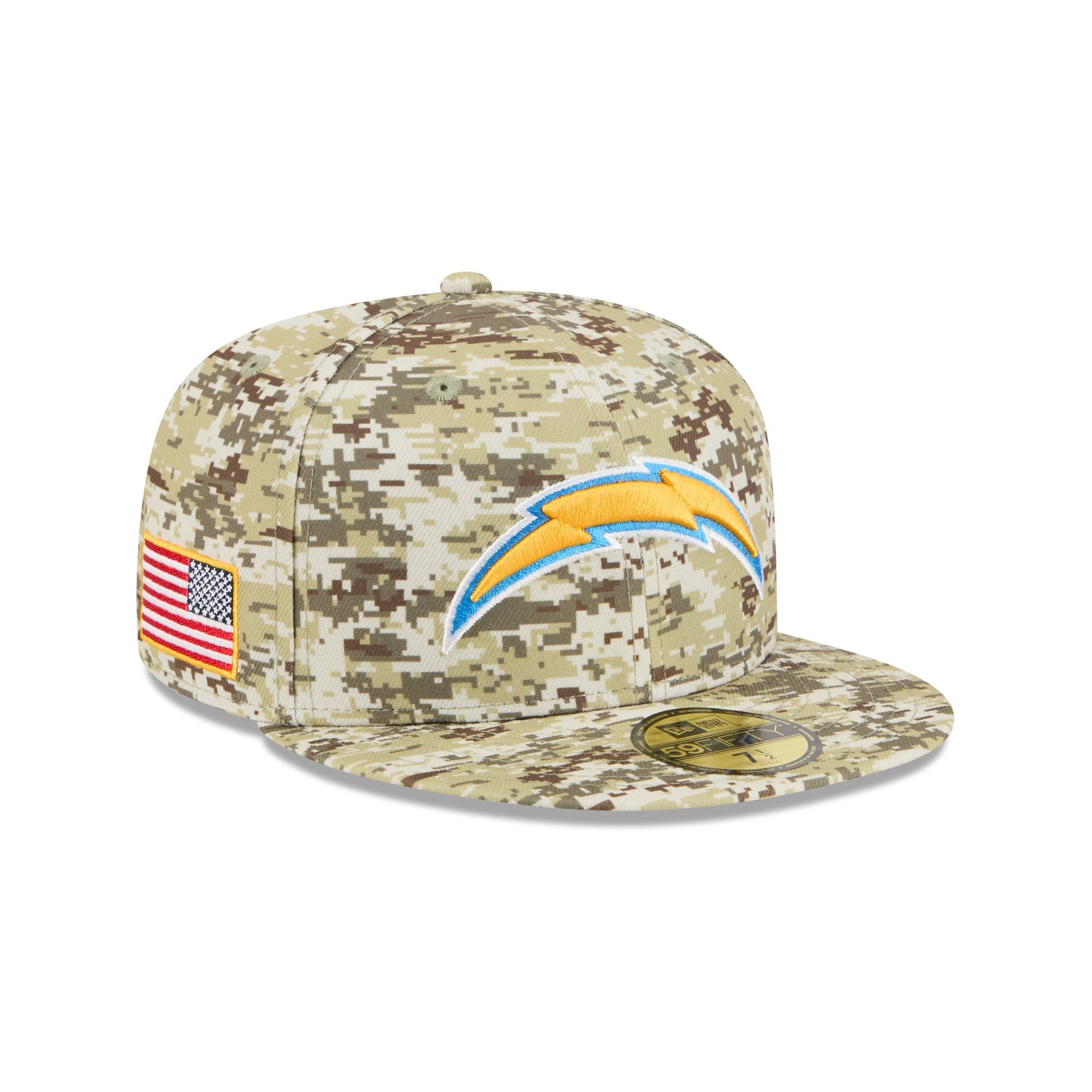 Los Angeles Chargers 2025 Salute to Service Fan Gear 59FIFTY Fitted Ha ...