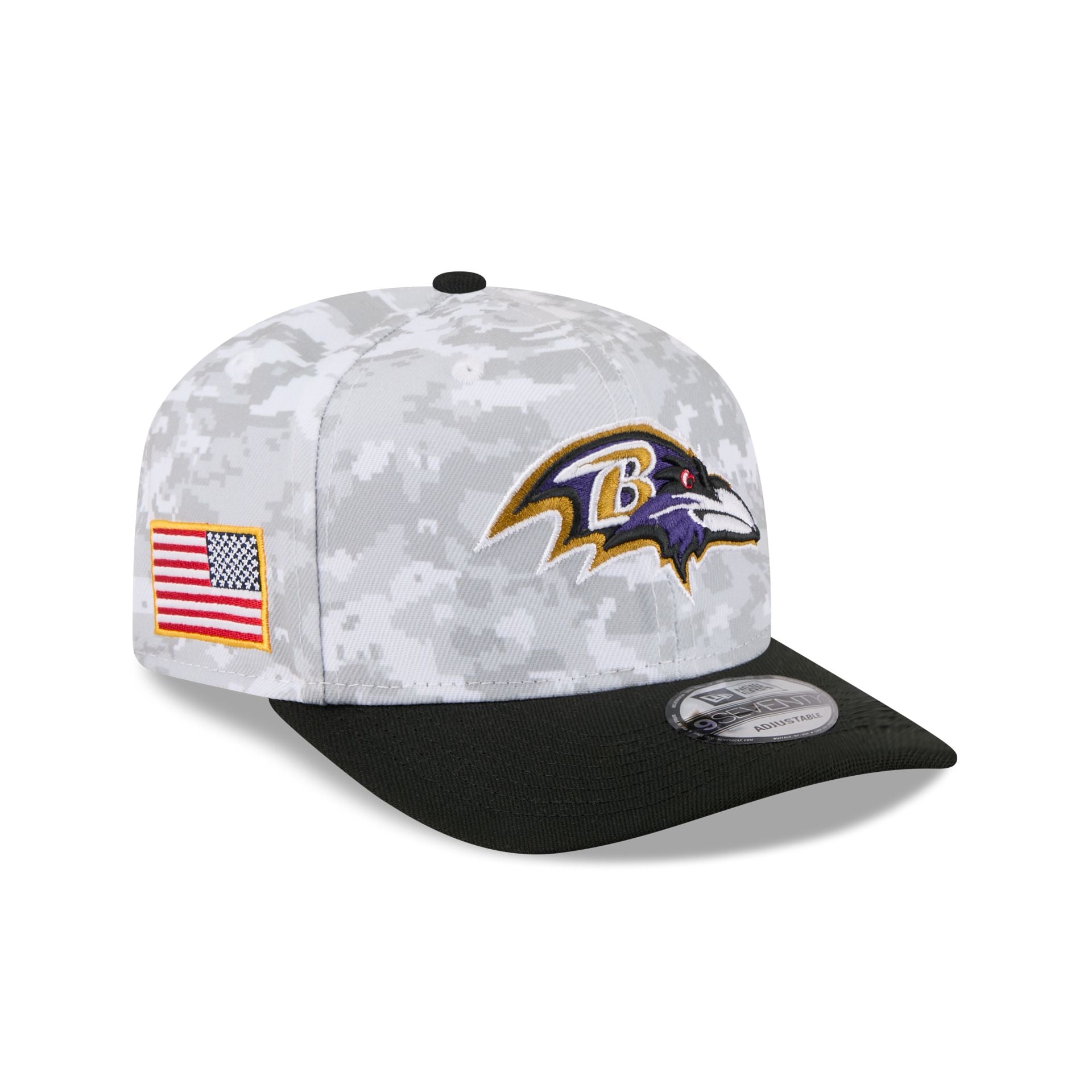 Baltimore Ravens 2025 Salute to Service Fan Gear 9SEVENTY Stretch-Snap ...
